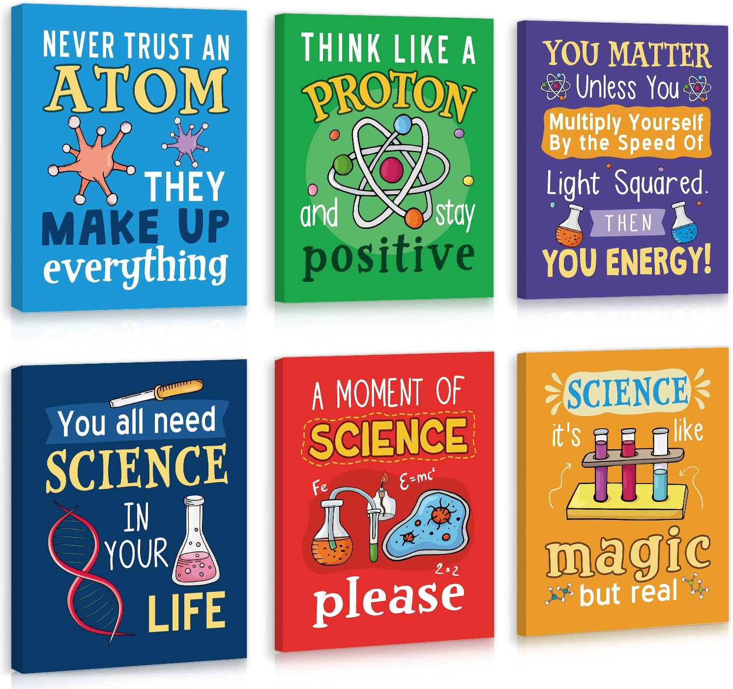Amazon.com: KAIRNE Science Classroom Signs,Funny Science Poster for Lab ...