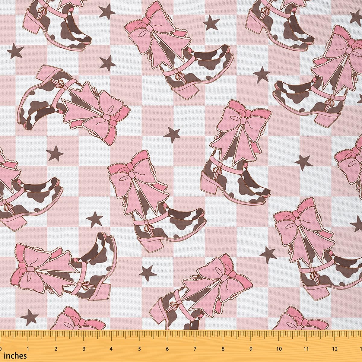 Snapklik.com : Pink Western Upholstery Fabric For Chairs Cowgirl Cowboy ...