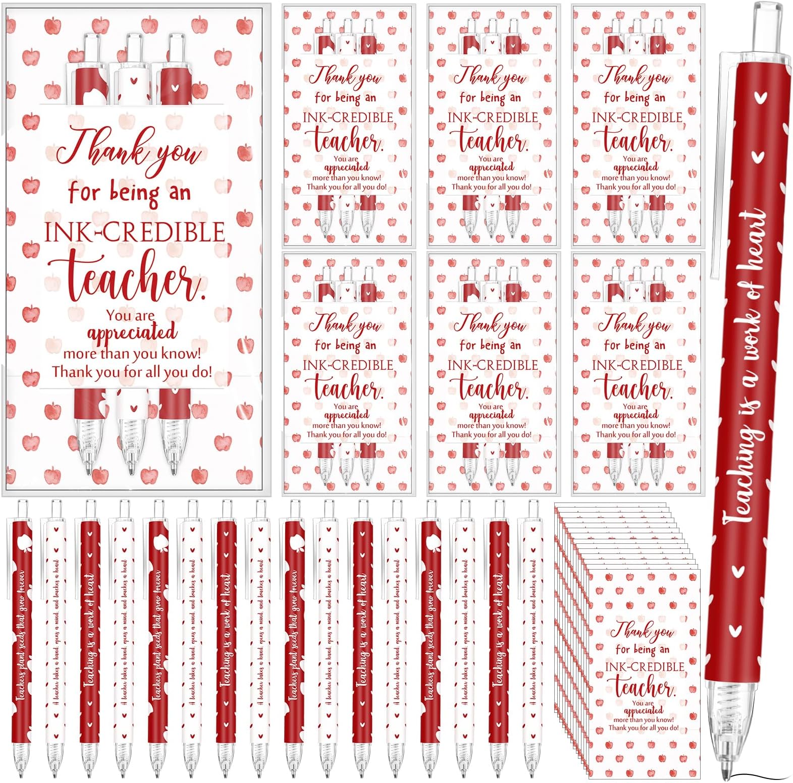Amazon.com : Motipuns 10 Sets Teacher Appreciation Gifts Bulk Thank You ...