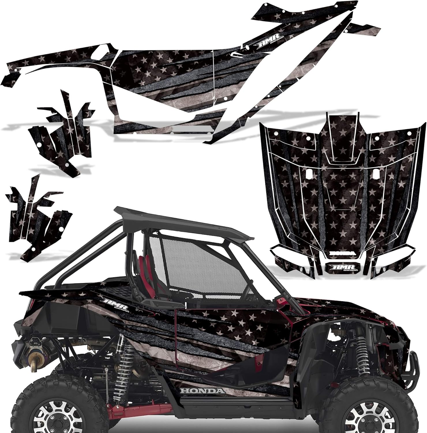 Amazon.com: AMR Racing UTV Graphics kit Sticker Decal Compatible with ...