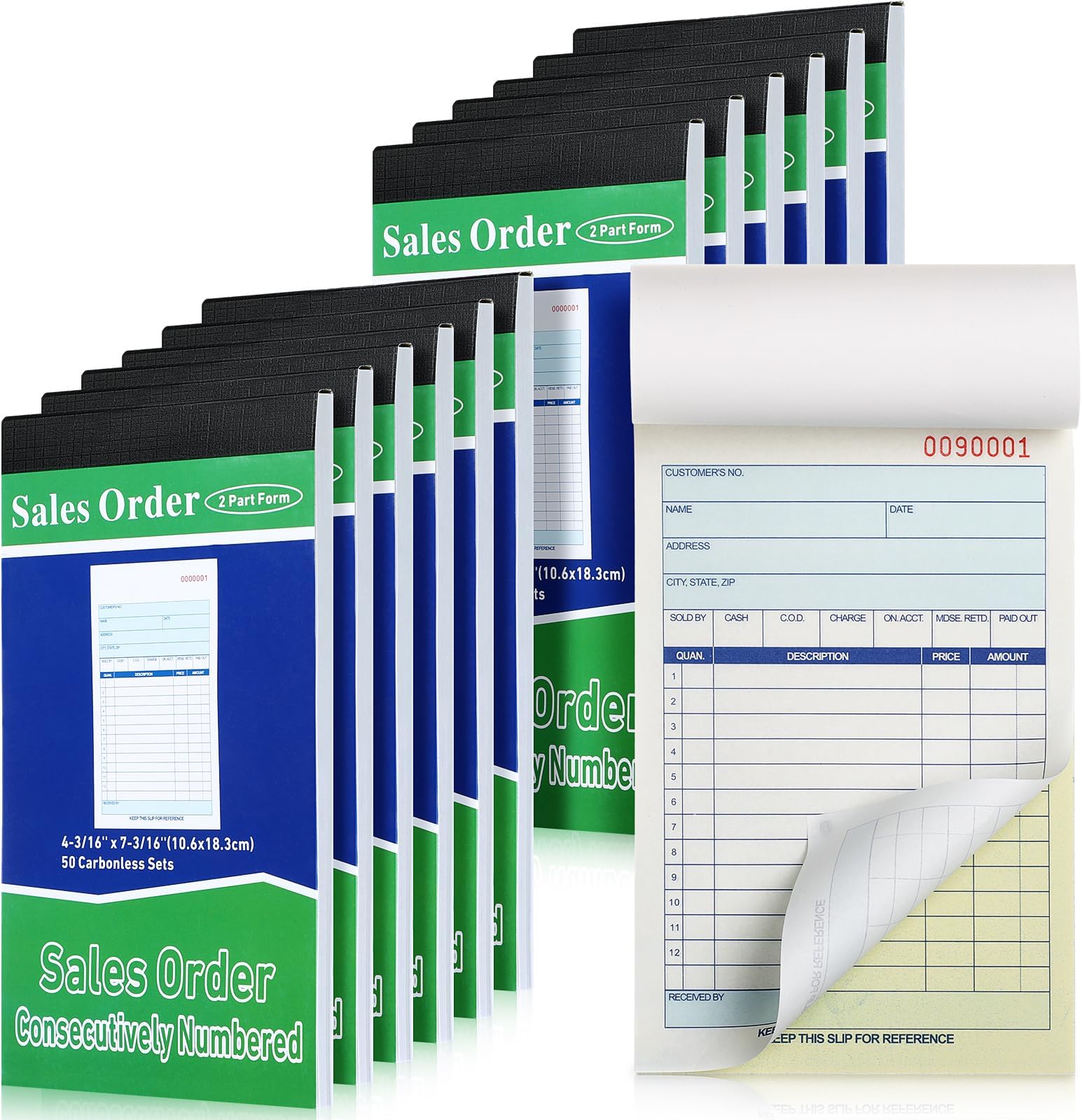 Lincia Sales Order Books 2 Part Carbonless (White/ Canary Yellow ...