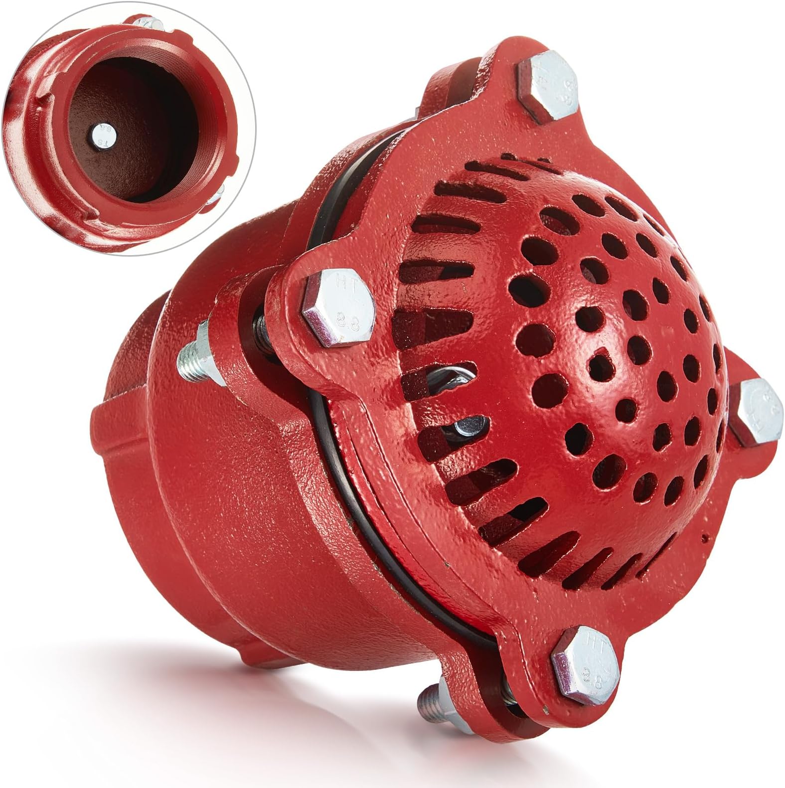 Amazon.com: MorningRo 3 Inch Cast Iron Foot Valve NPT Painted Carbon ...