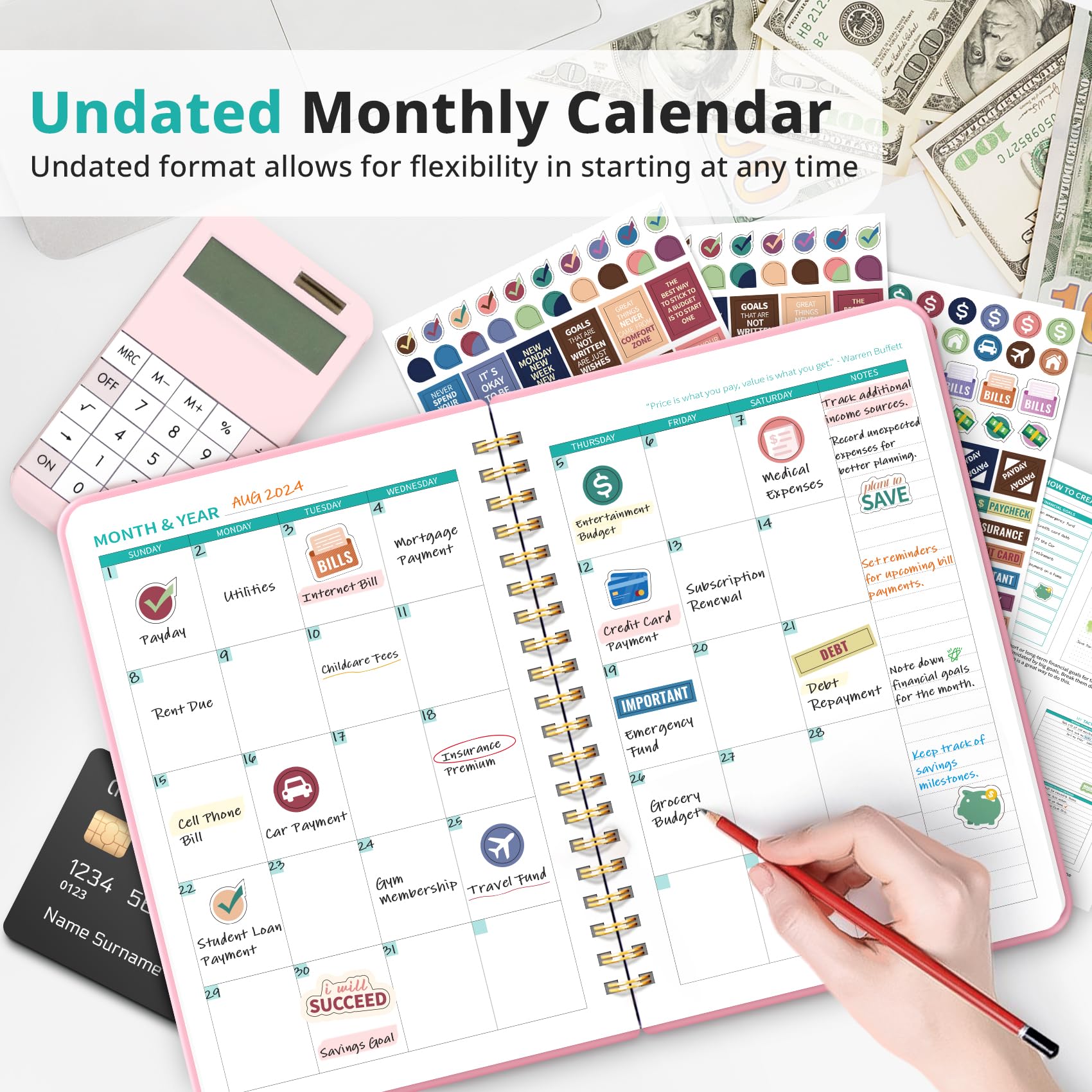 Snapklik.com : Budget Planner - Monthly Budget Book 2024