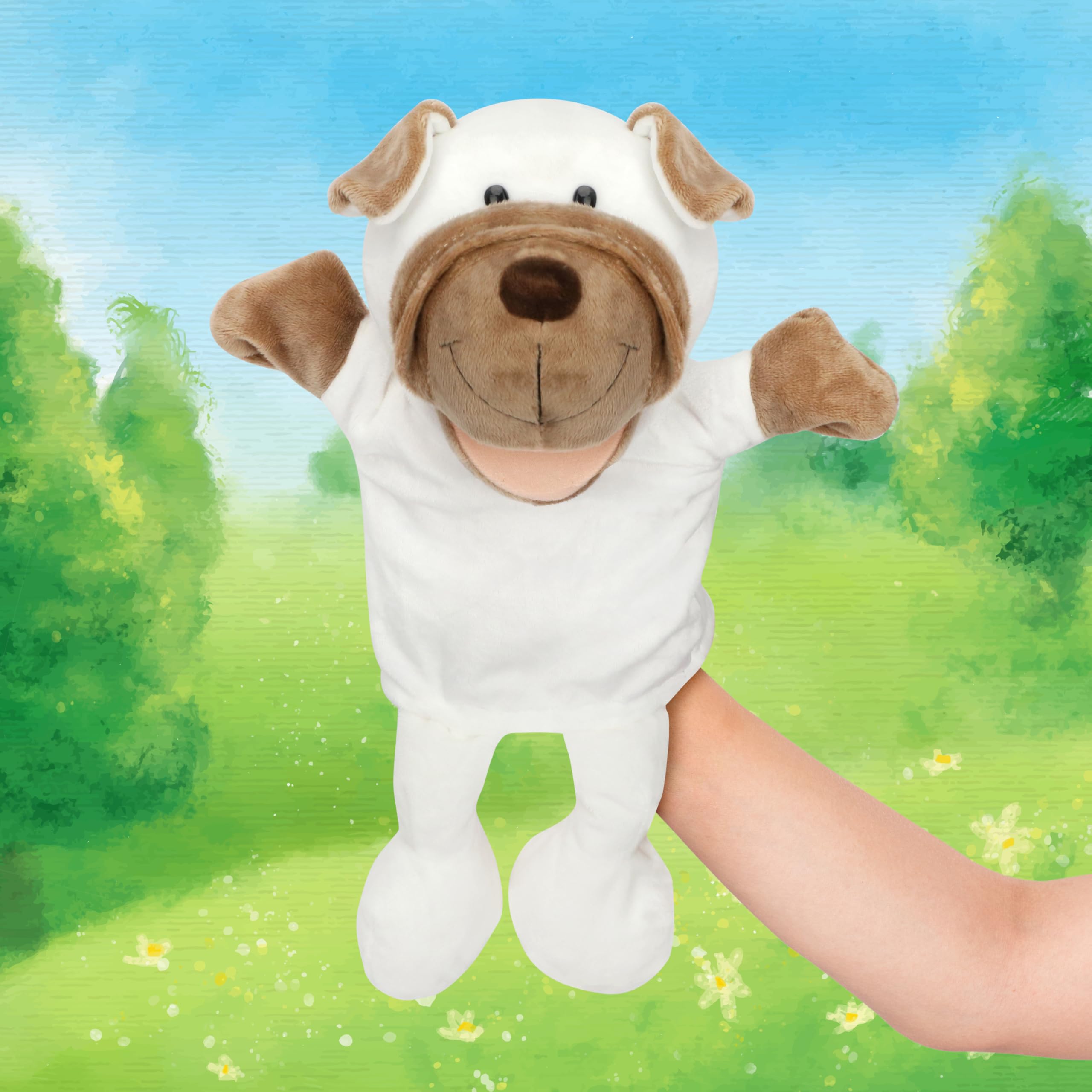 Amazon.com: Easfan Puppy Hand Puppet Soft Animal Plush Toy with Movable ...
