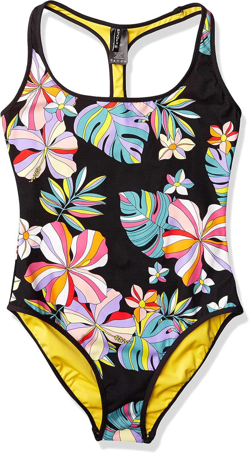 Amazon.com: Spyder Women's Swim Standard Reversible T-Back One Piece ...