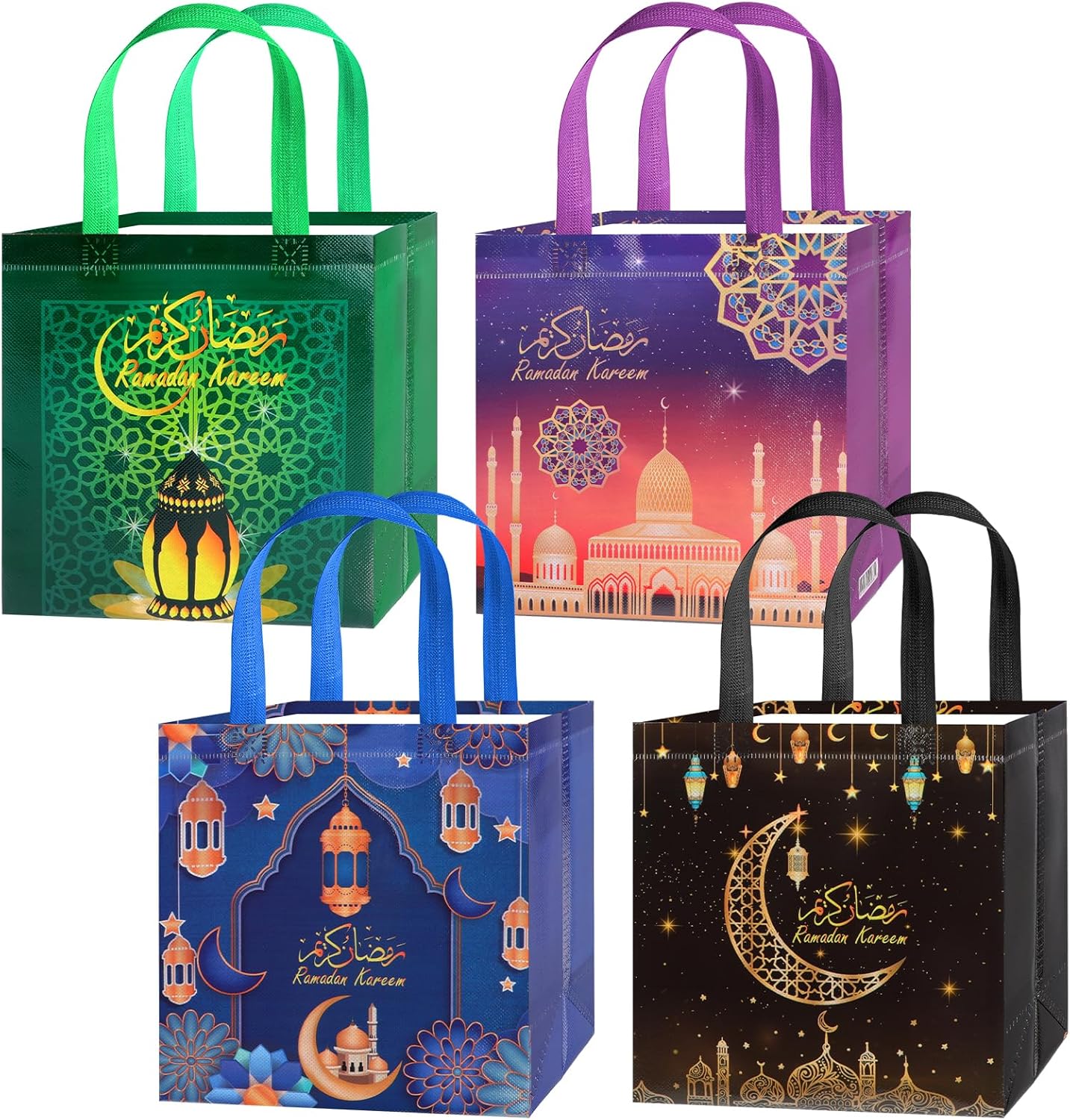 HOWAF 8pcs Ramadan Gift Bags Ramadan Mubarak Gift Bags with Handle ...