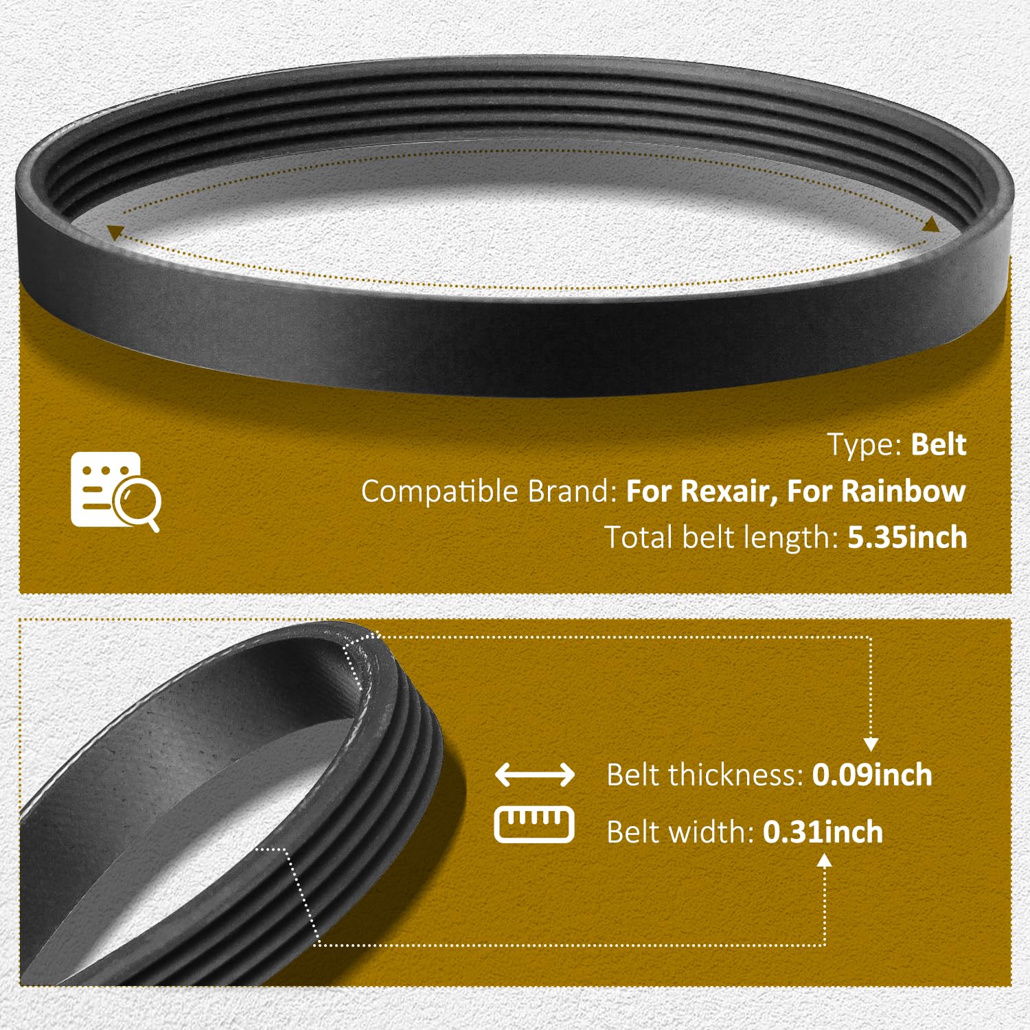 Snapklik.com : HASMX R15364B Serpentine Belt Fits For Vacuum Model PN12 ...
