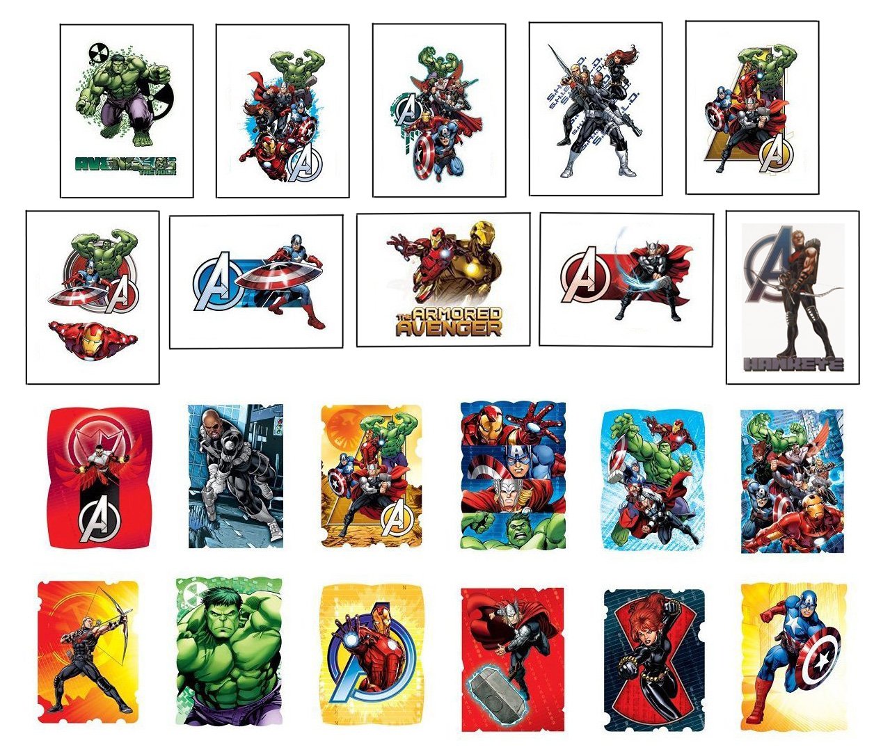 Amazon.com: Avengers Assemble Tattoos and Stickers - 10 Marvel Avengers ...