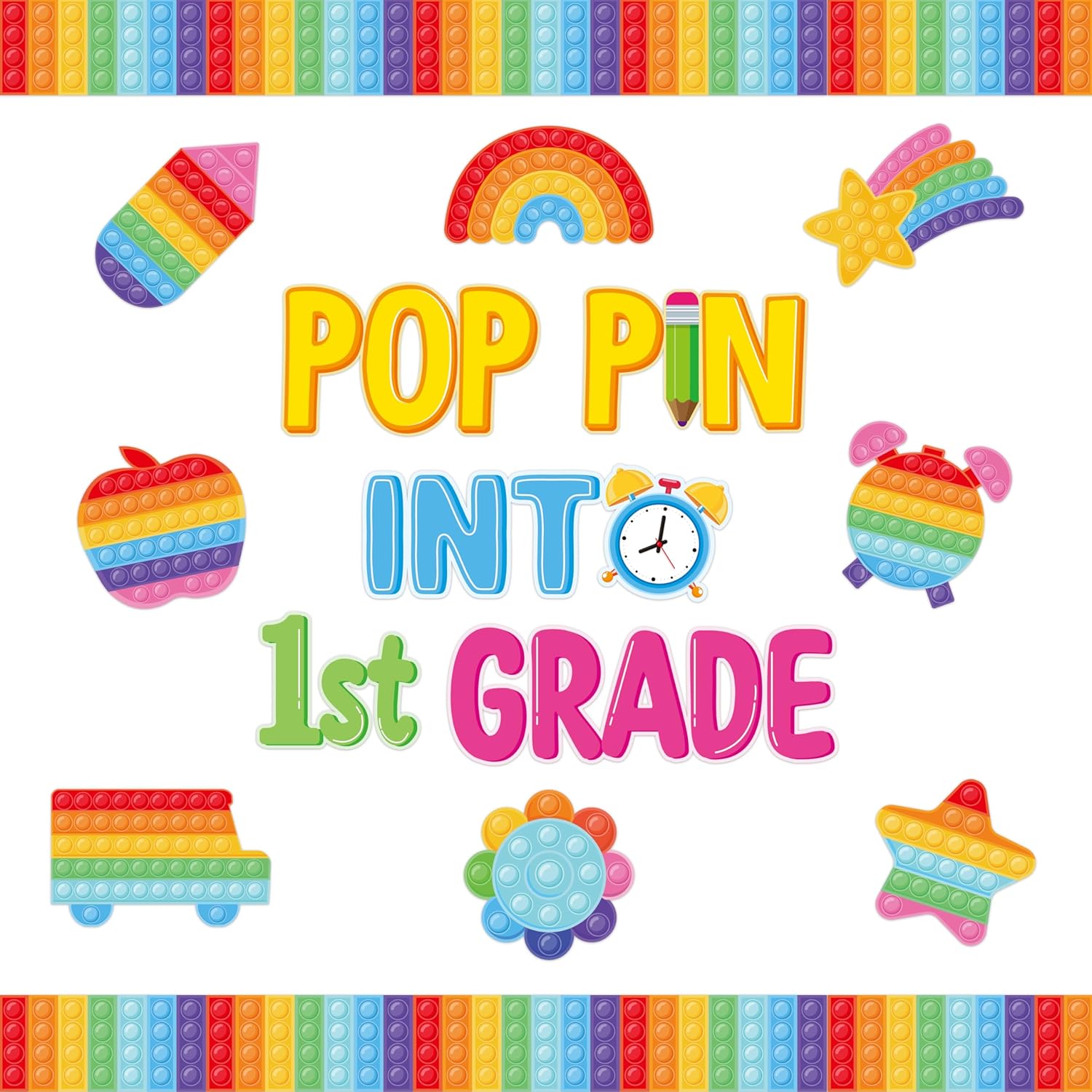 Amazon.com : FEzabqqbvc Back To School Bulletin Board - 88Pcs POP PIN ...