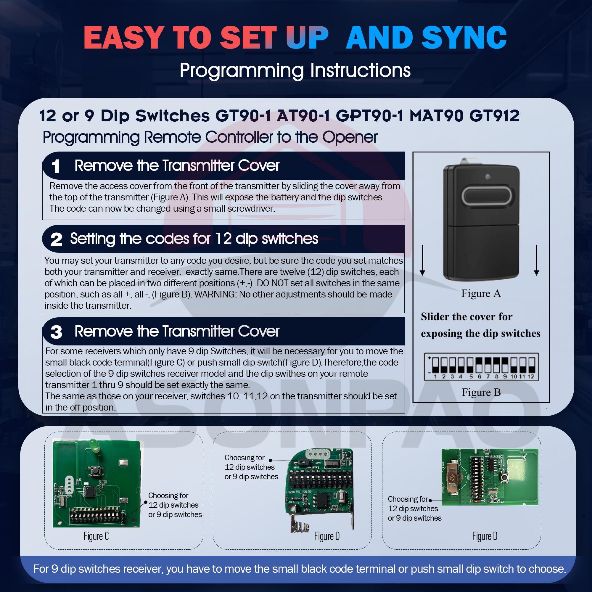 Snapklik.com : 2 For 912/12 Dip Switch GT90-1/G220/MAT90/GT912/AT90 ...