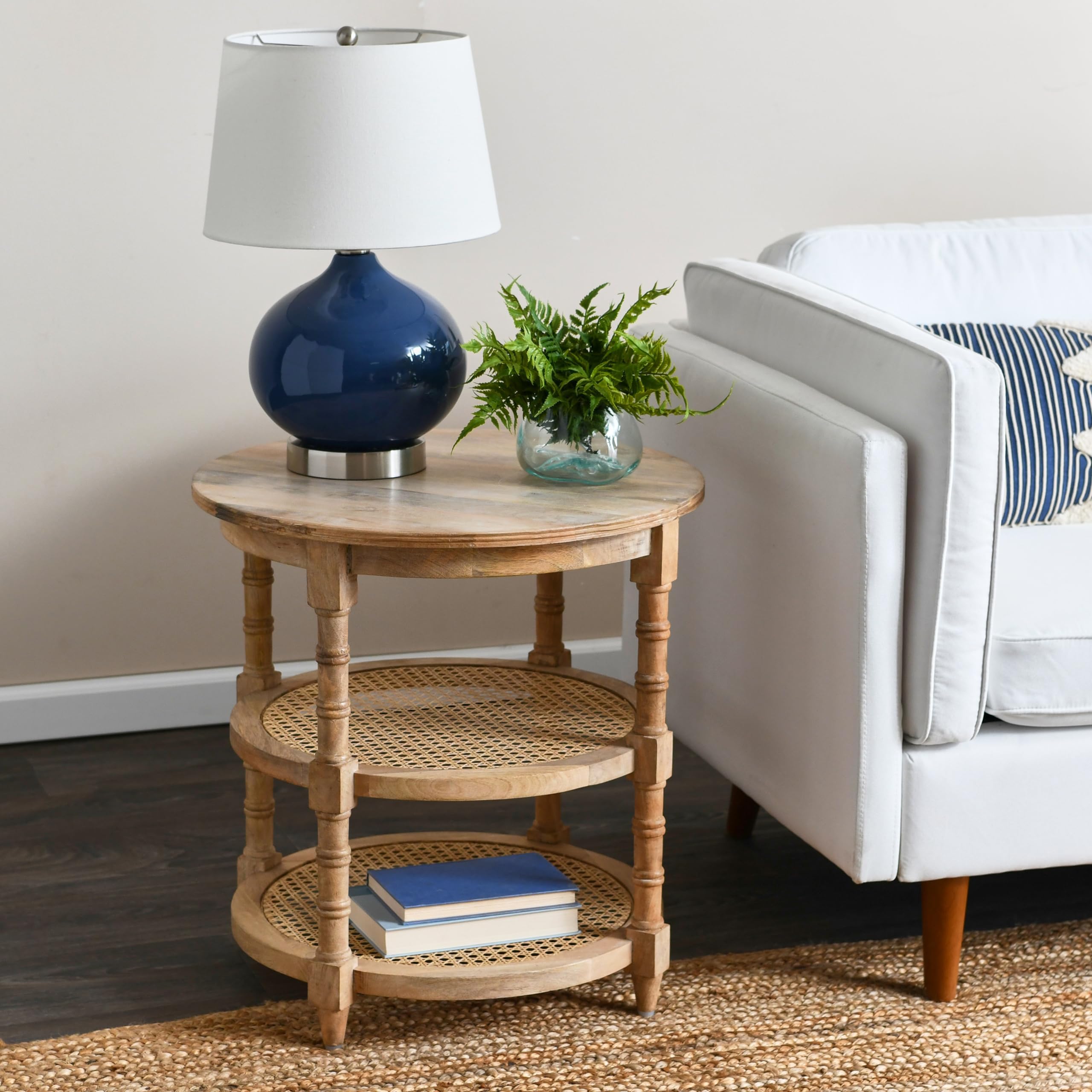 Amazon.com: Creative Co-Op Distressed Black & White Metal Table : Home ...