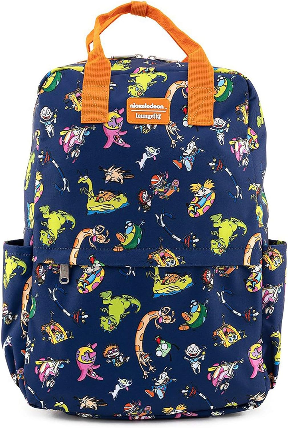 Amazon.com | Loungefly Nickelodeon Retro Characters Nylon Backpack ...
