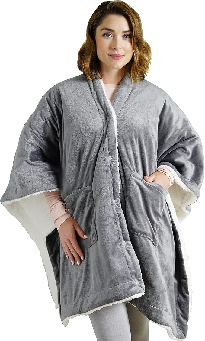 Amazon.com: Pure Enrichment PureRelief Plush Heated Shawl - 4 InstaHeat ...