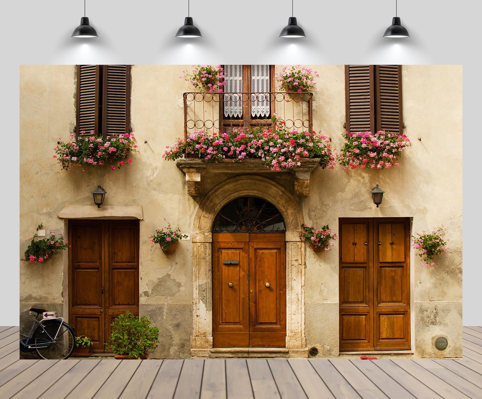 Amazon.com : CHNYWORK 7ftx5ft Italian Backdrop Tuscan Street Cafe Italy ...