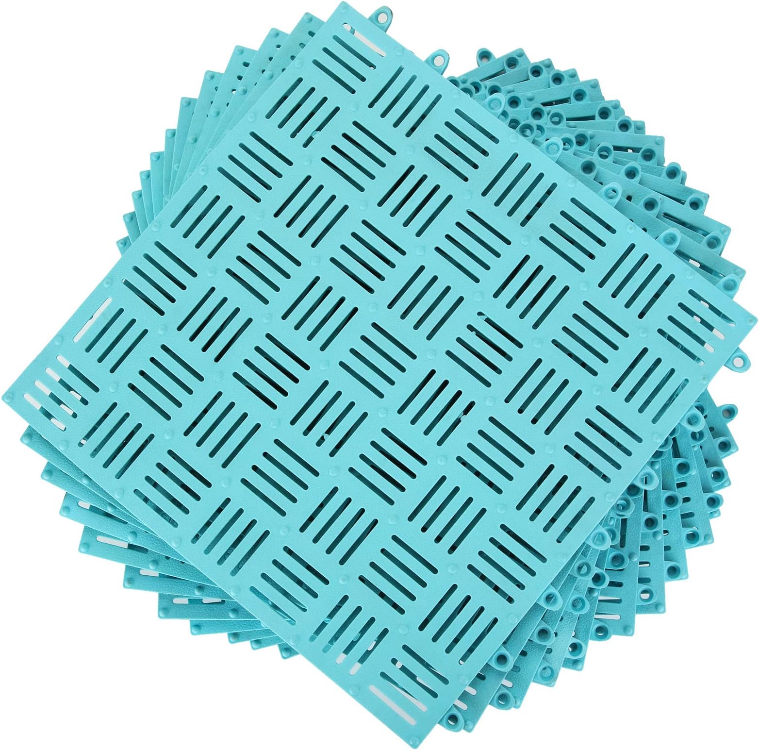 Amazon.com: 12Pack 12" x 12" Interlocking Rubber Floor Tiles PVC ...