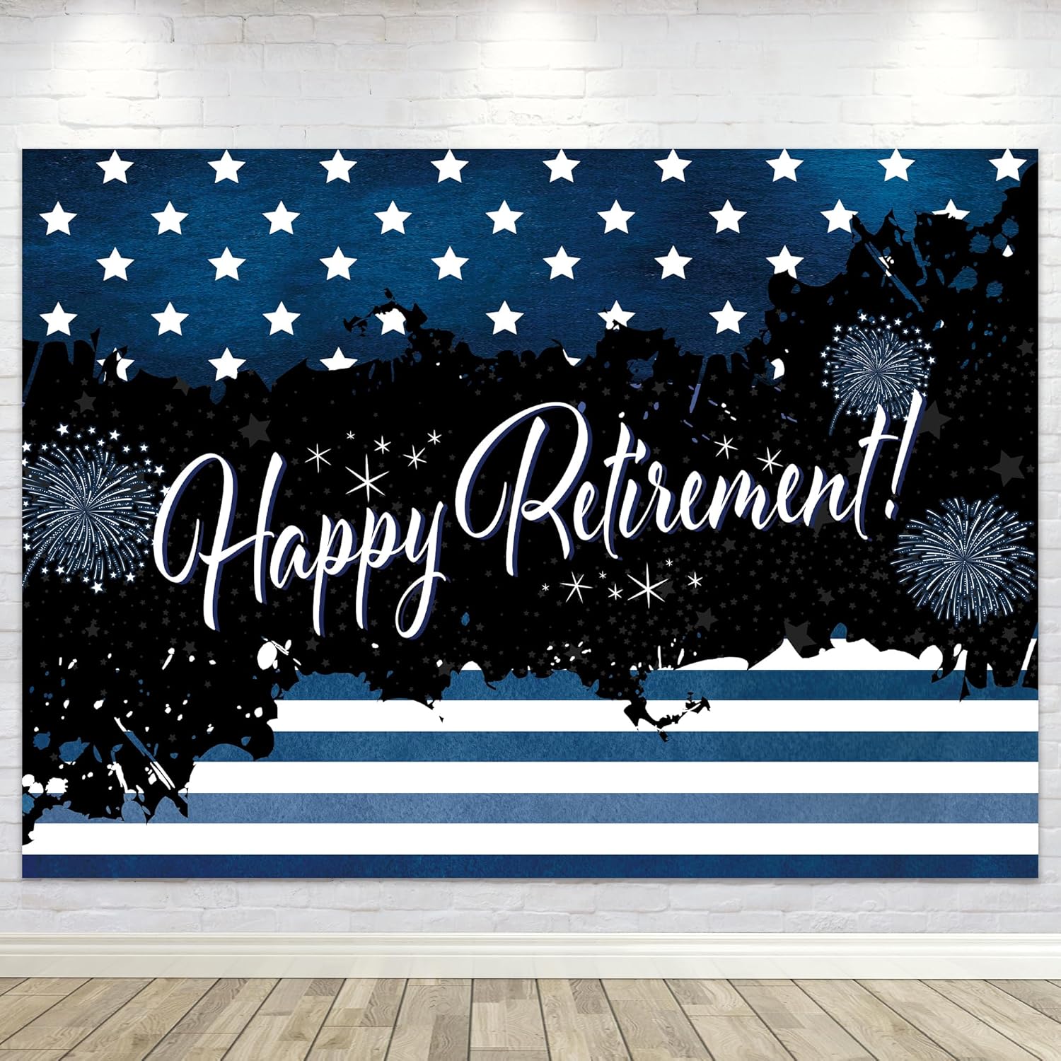 Amazon.com : LGhtyro Happy Retirement Backdrop for Police Retirement ...