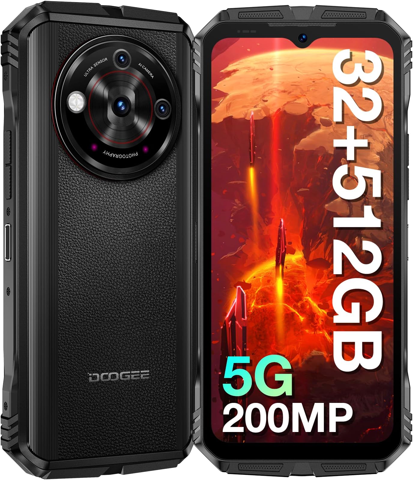 DOOGEE V30 PRO Rugged Smartphone 5G, 32GB RAM +512GB ROM(2TB TF ...