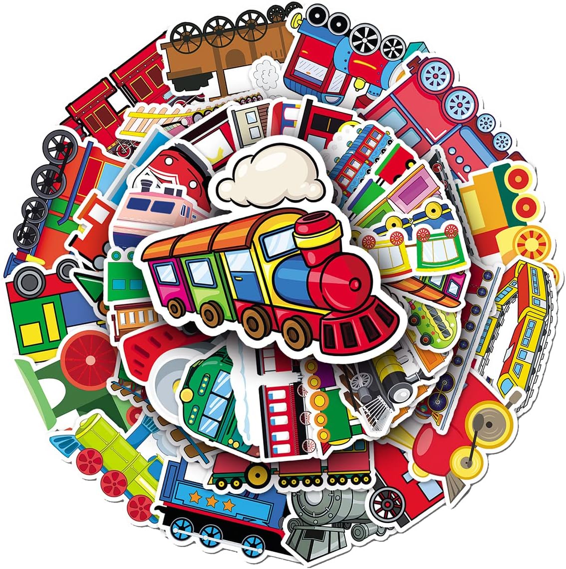 Amazon.com: Cartoon Train Stickers for Kids Boys Teens Girls ...
