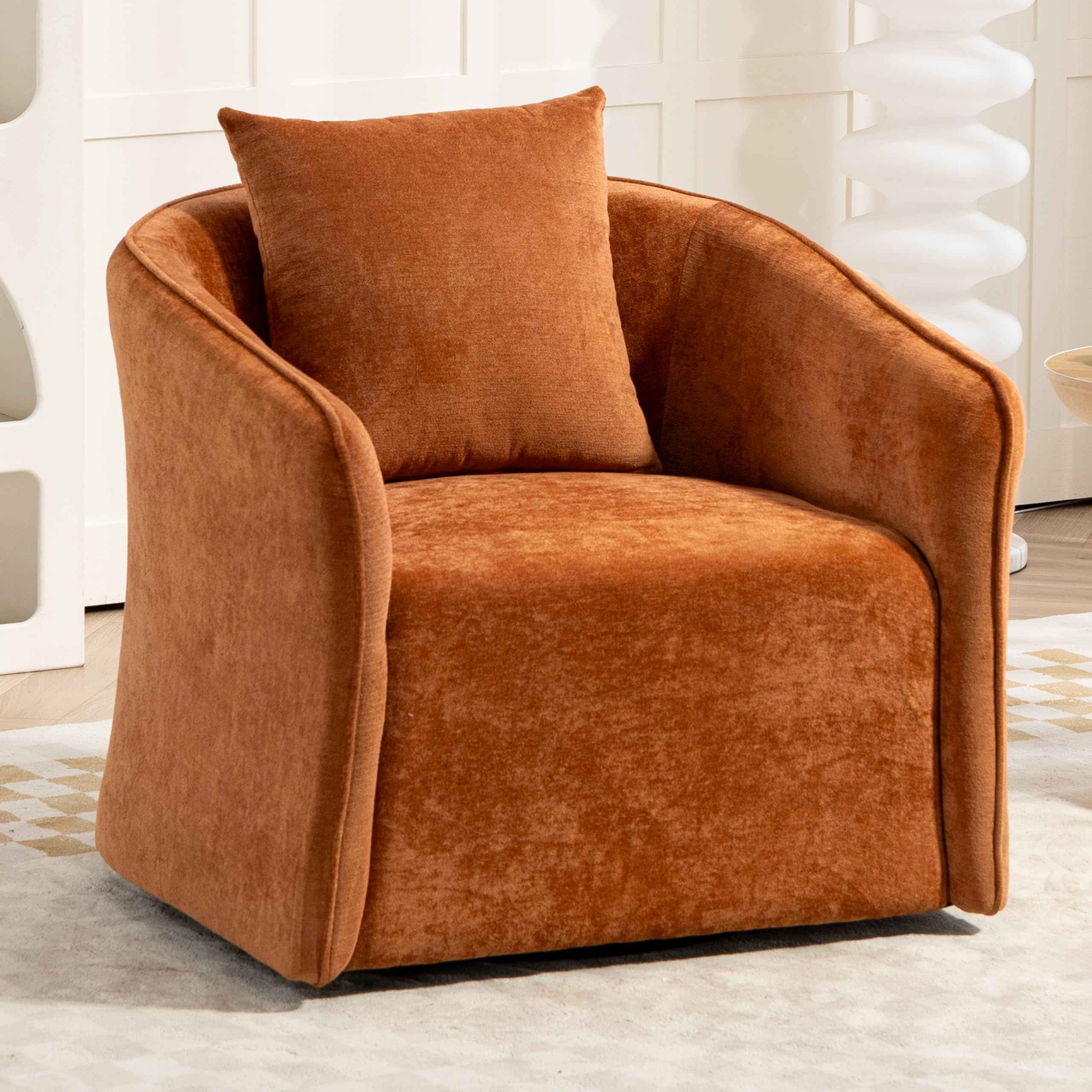 Amazon.com: CUSMIZR Accent Chair for Living Room Swivel Barrel Accent ...
