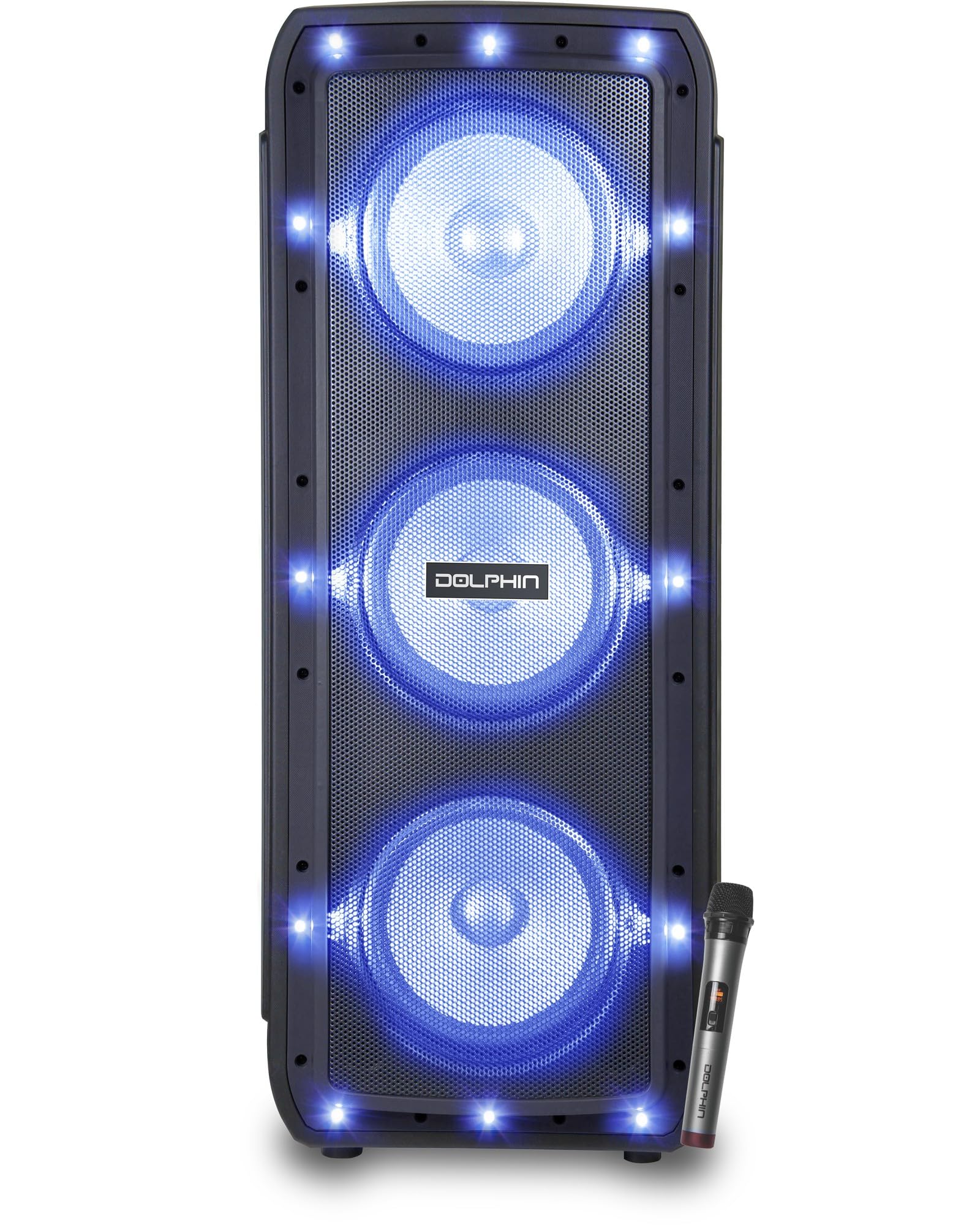 Amazon.com: Dolphin SP-310RBT Triple 10" Rechargeable Speaker for ...