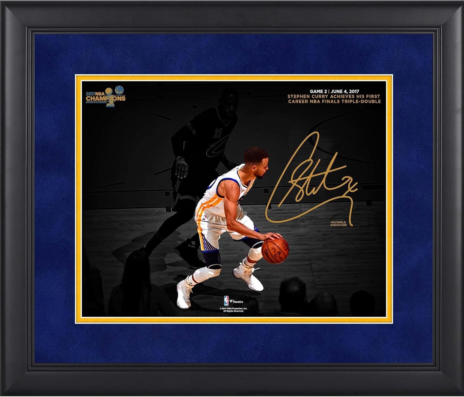 Stephen Curry en State Warriors Framed 11" x 14" 2017 NBA Finals ...