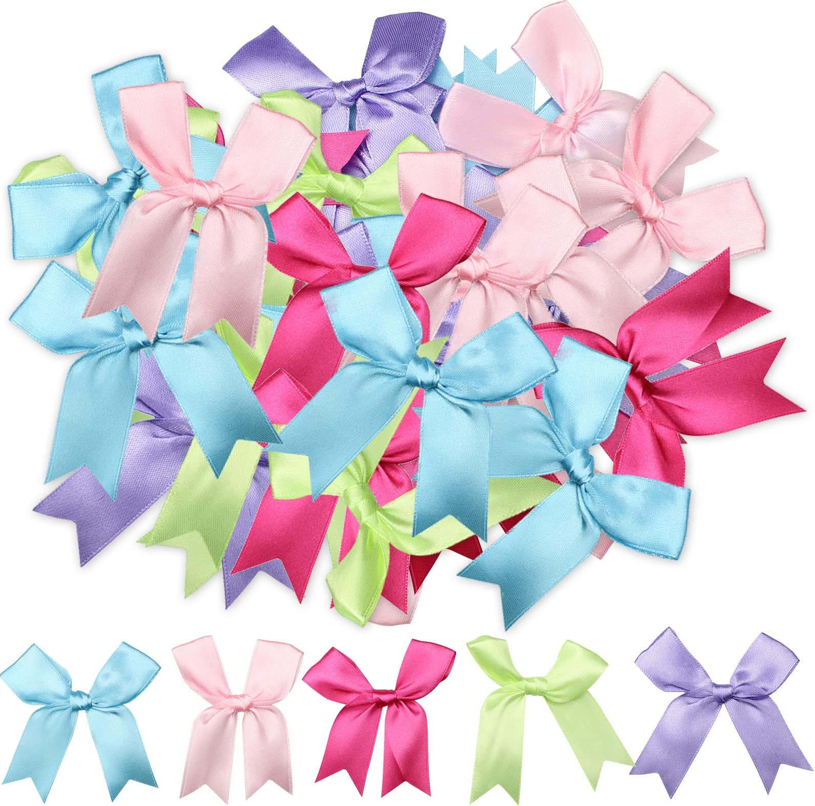 Italian Options Satin Ribbon Bows Self Adhesive 12-Piece Pack, 5 cm Bow ...