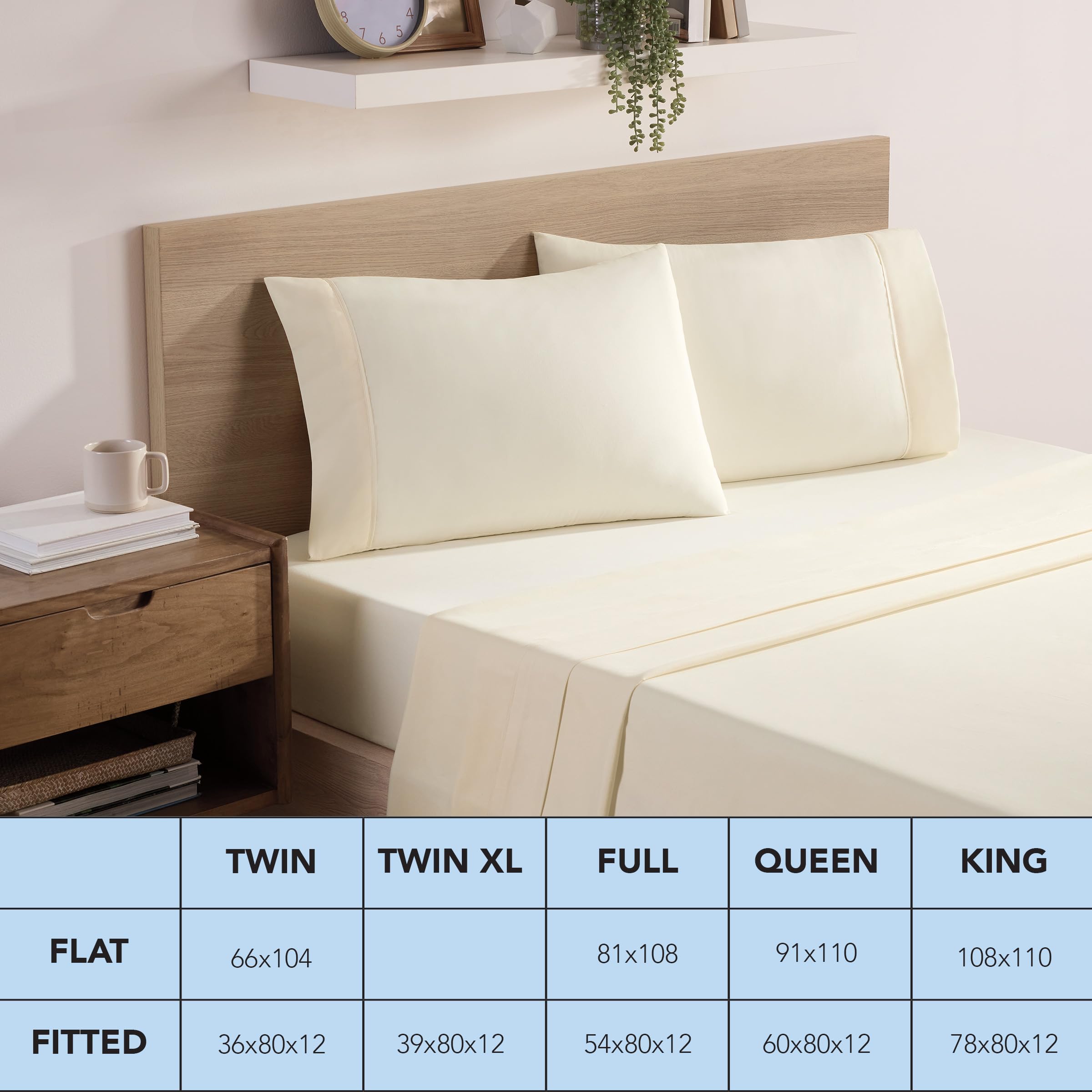 Twin Flat Sheets Only Arkwright 6-Pack Twin Flat Bed Sheets - 100% ...