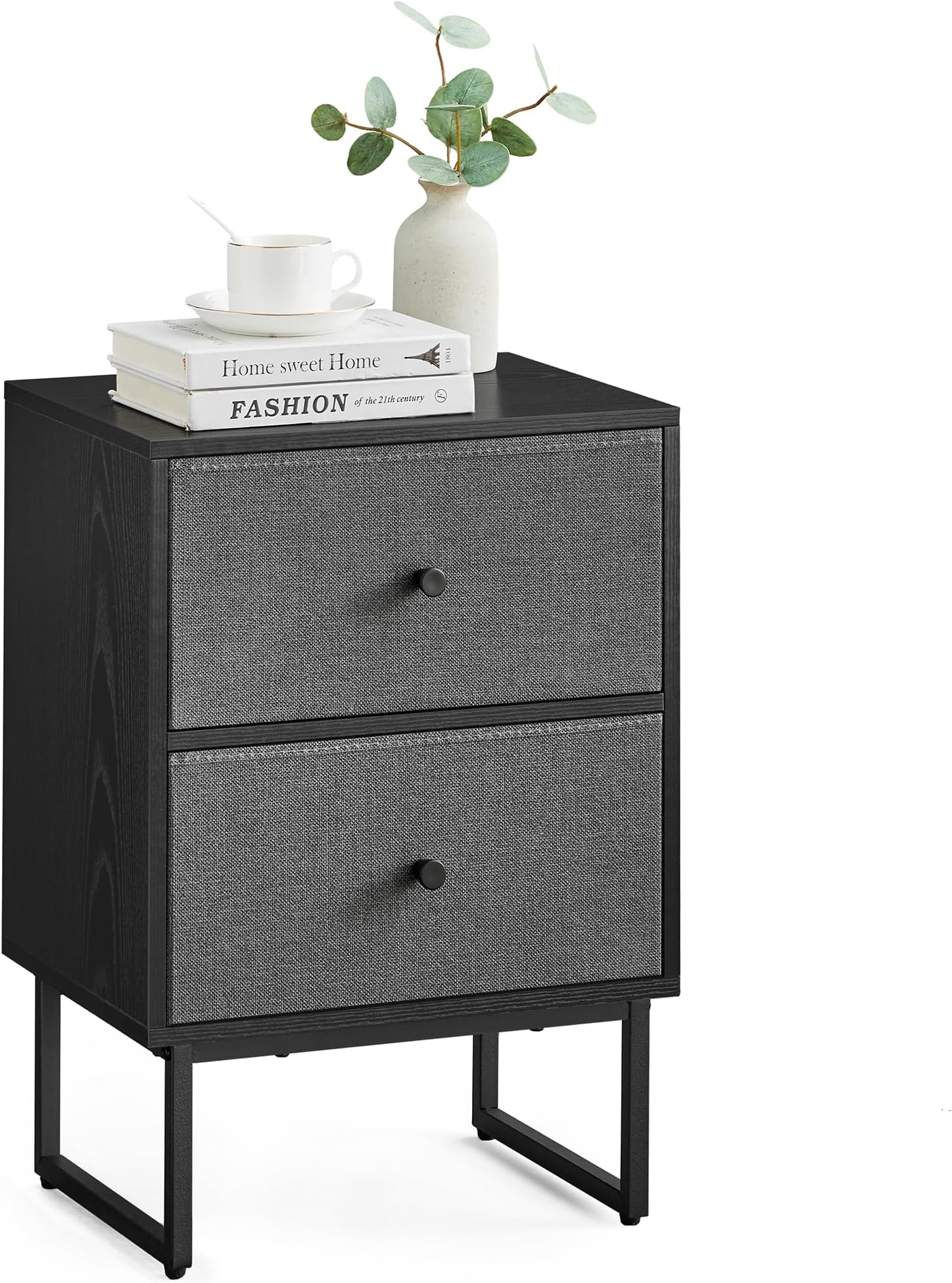 VASAGLE Lot de 2 tables de chevet pour canapé, 2 tiroirs amovibles en ...