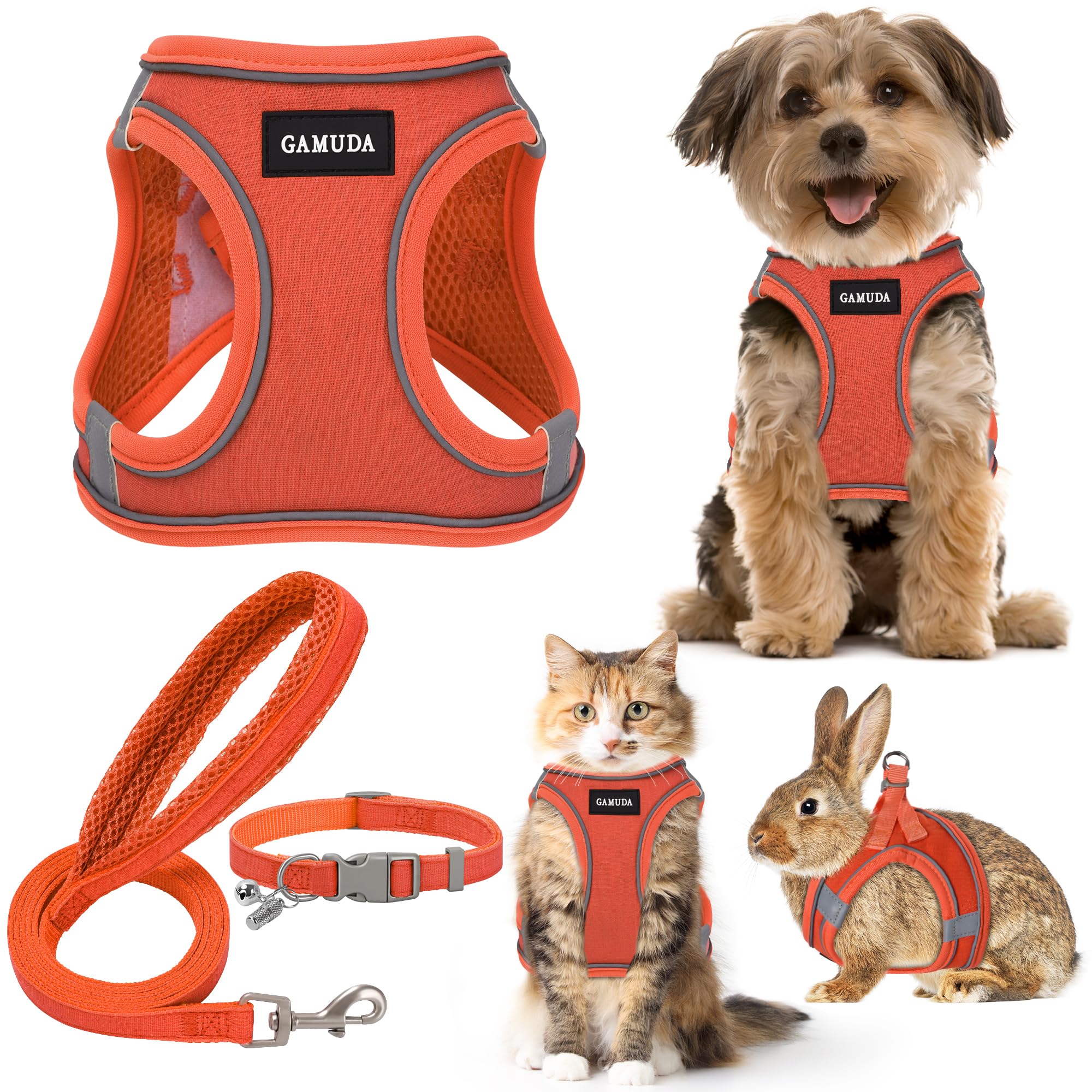 Amazon.com : GAMUDA Small Pet Harness Collar and Leash Set, Step in No ...