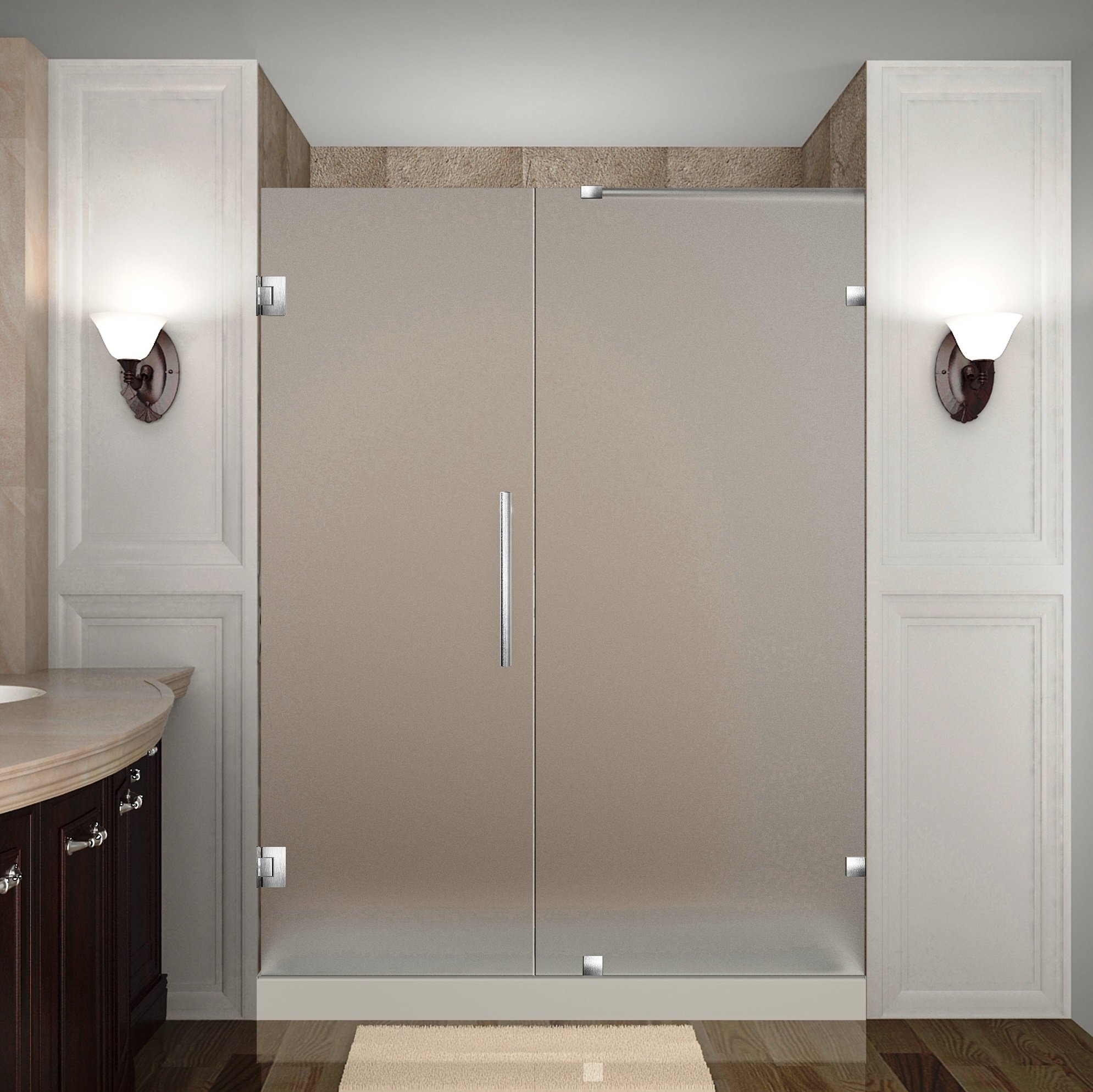 Frameless Frosted Glass Shower Doors Modern And Stylish Bathroom