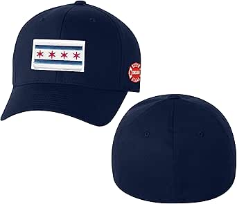 Chicago Fire Department Flex Fit Hat Chicago Flag (S/M) Navy at Amazon ...
