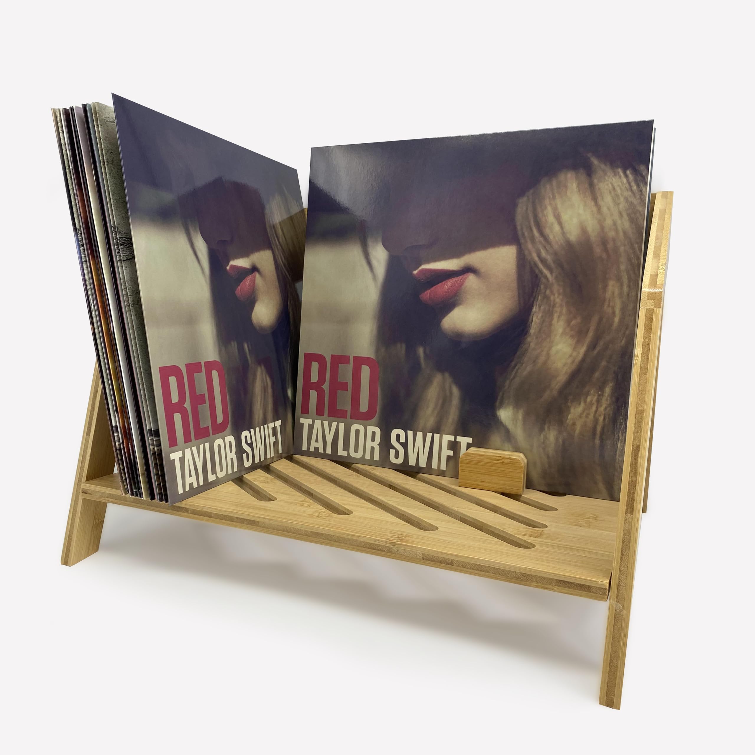 Amazon.com: AITEE Vinyl Record Holder Storage, Vintage Vinyl Album ...