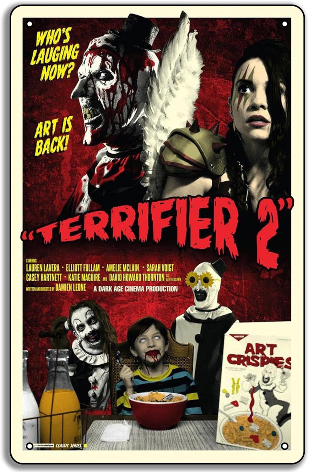 Amazon.com: Terrifier 2 Classic Series Movie Poster Metal Tin Sign ...