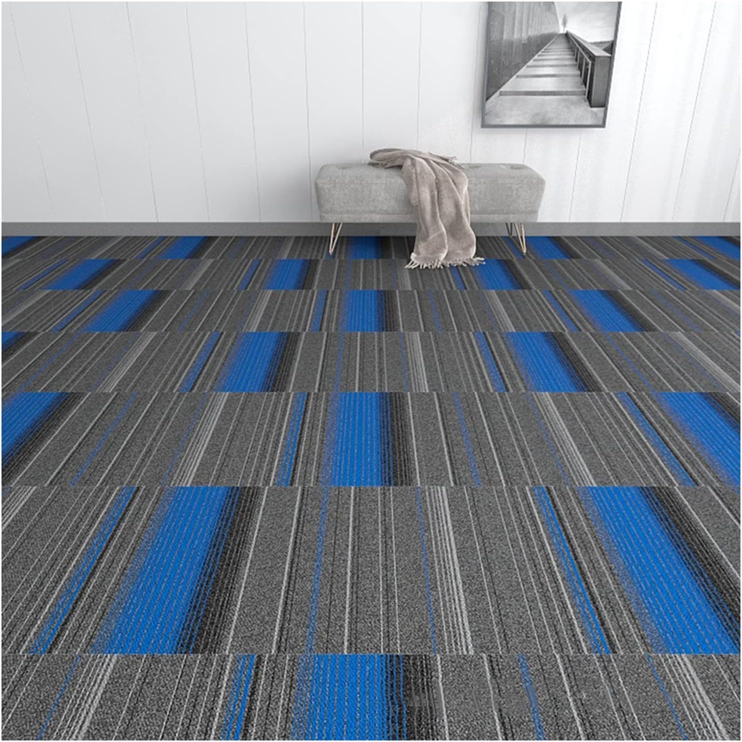 20Pcs Commercial Carpet Tiles,Heavy-Duty Indoor Carpet Floor Tiles with ...