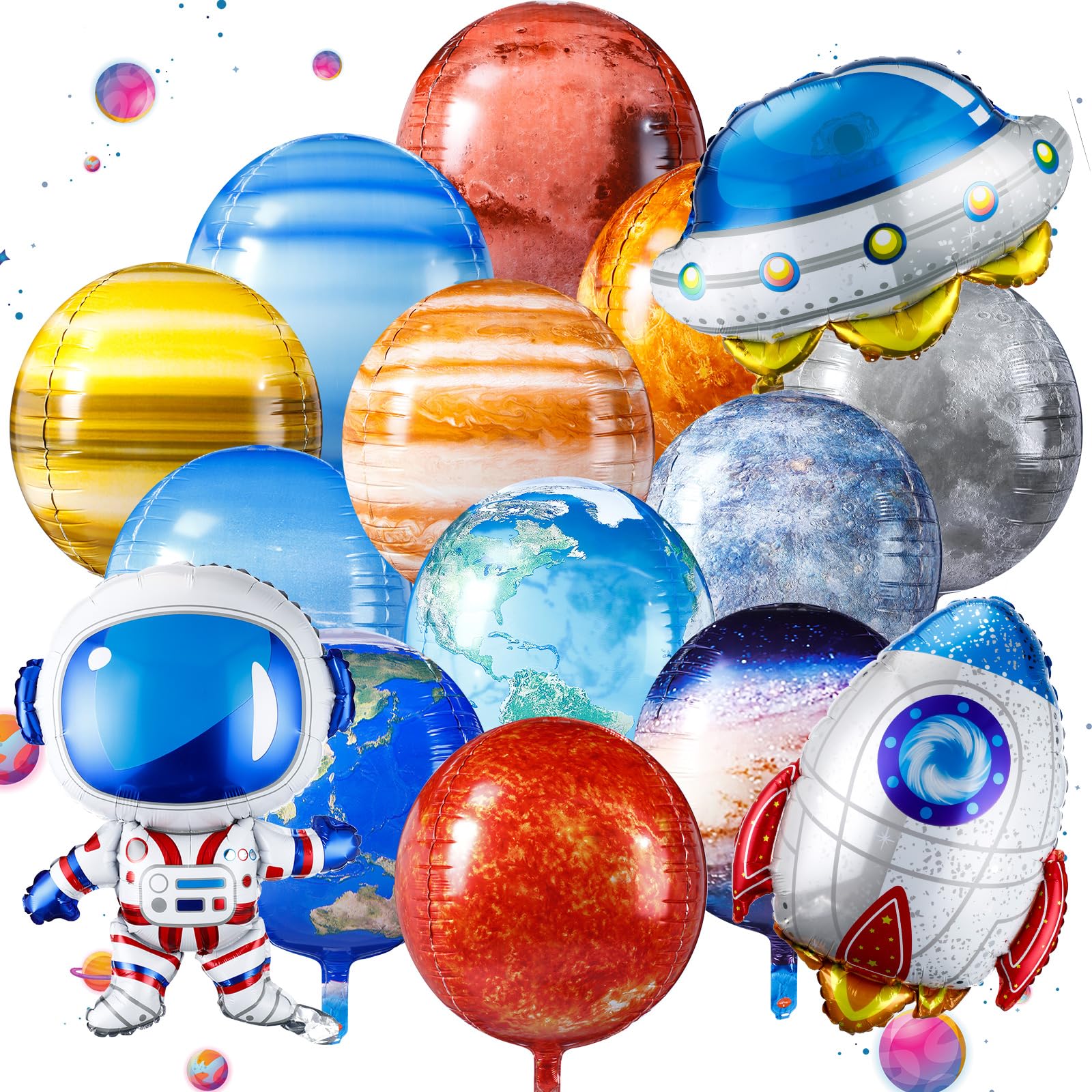 Amazon.com: Poen 15 Pcs Space Balloons Space Party Decorations 22 Inch ...