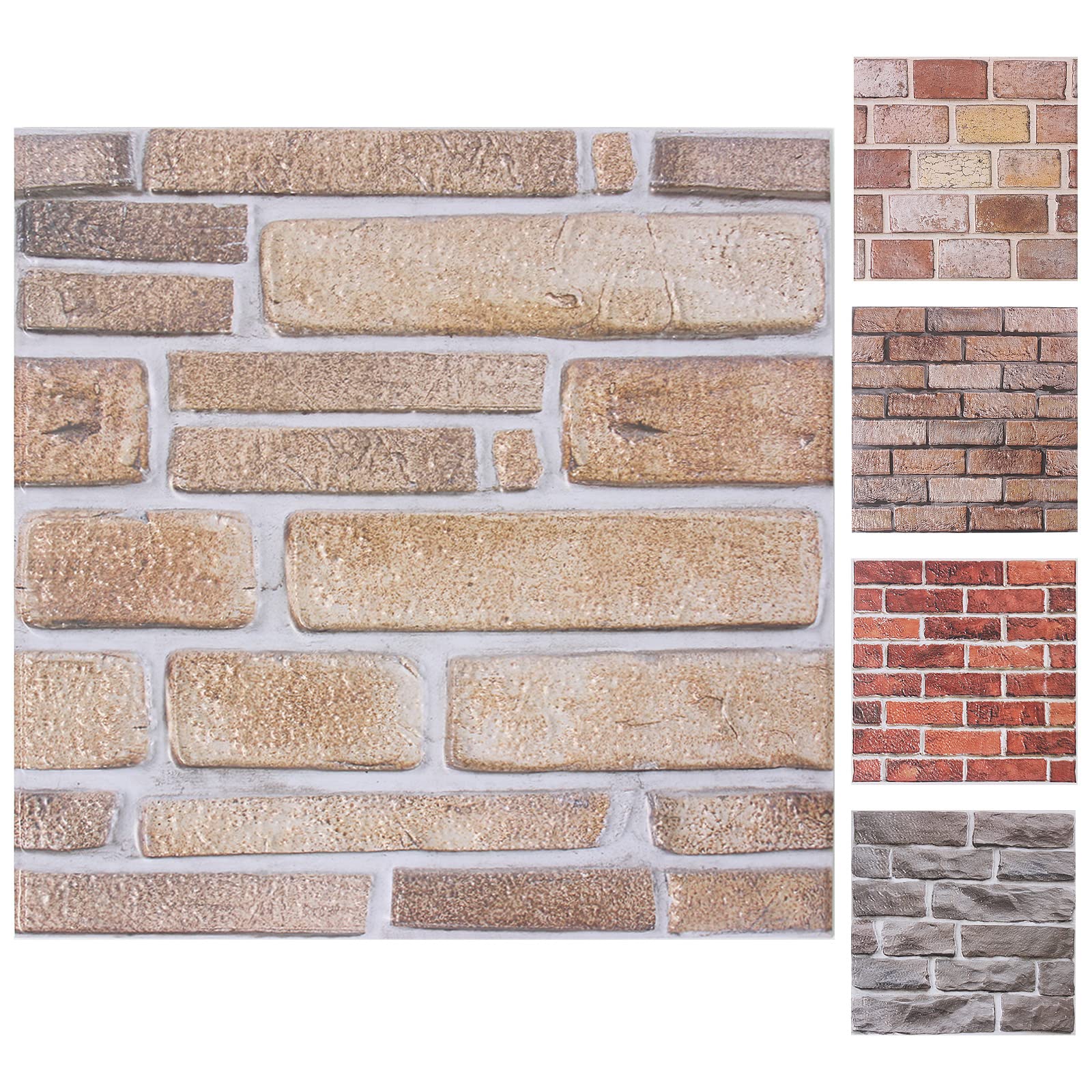 WAPANE 3D Brick Peel and Stick Wallpaper, 3D Brick Wall Panels Self ...