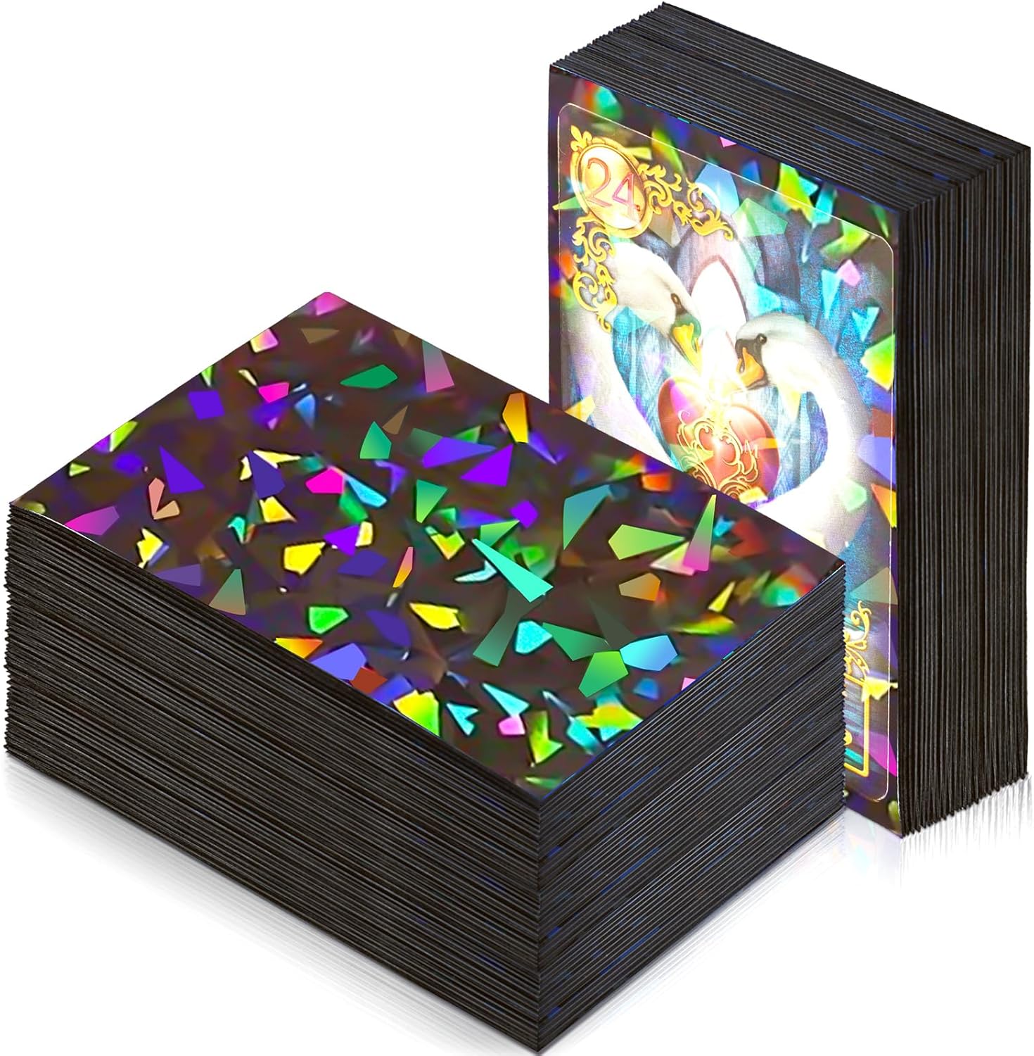 Amazon.com: Sayglossy 200 Pcs Holographic Card Sleeves Laser Flashing ...