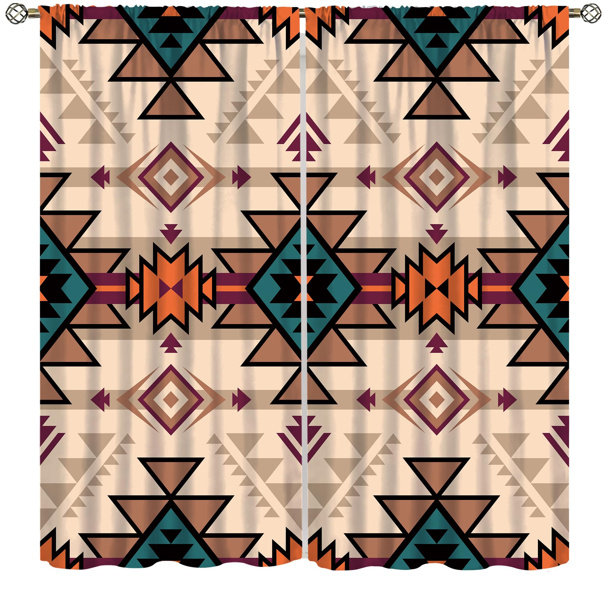 Amazon.com: AuiMzoo Aztec Curtains, Native Southwestern Tribe Vintage ...