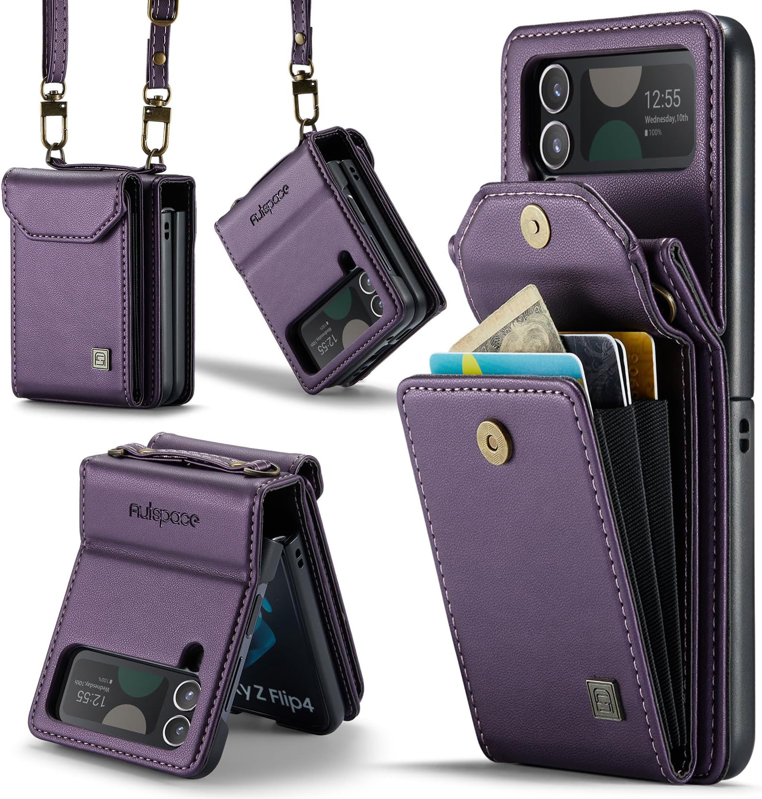 Amazon.com: CCSamll for Samsung Galaxy Z Flip 4 Wallet Case with Card ...