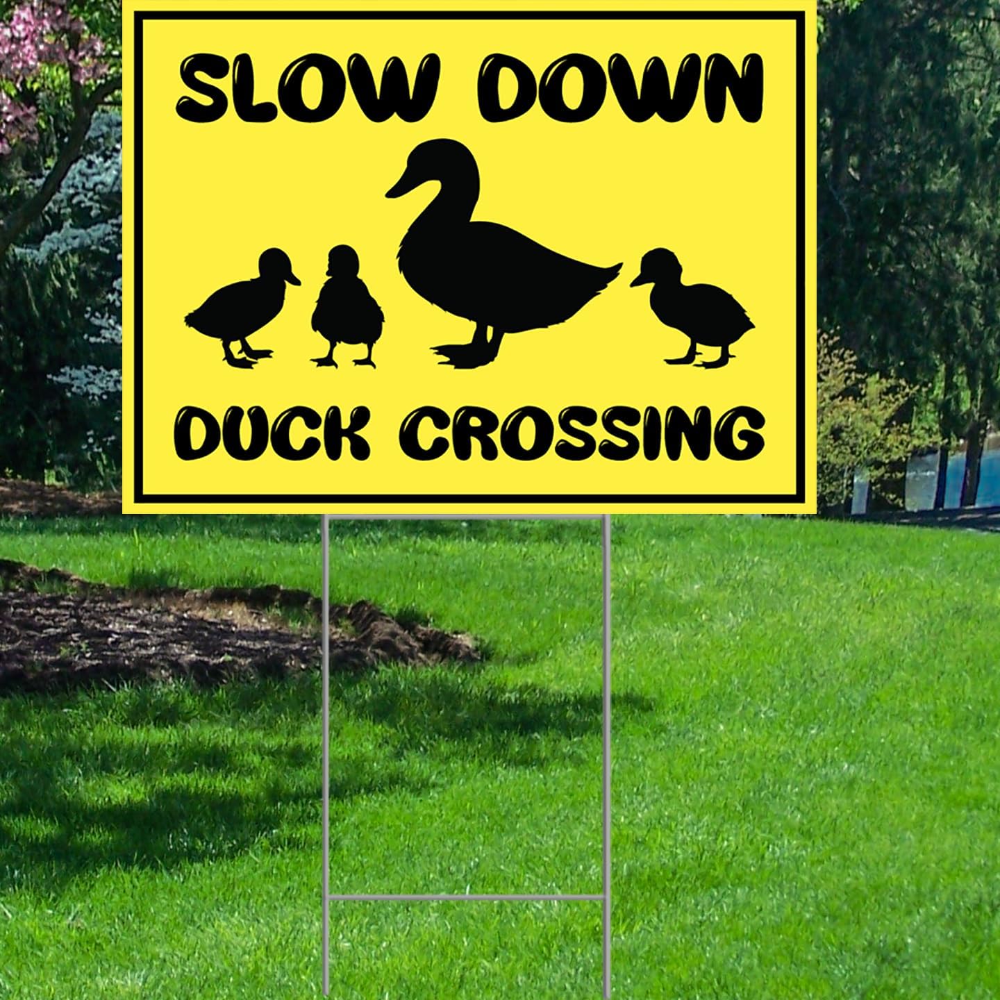 Amazon.com : YS2001 Duck Crossing Waterproof Coroplast Plastic Yard ...