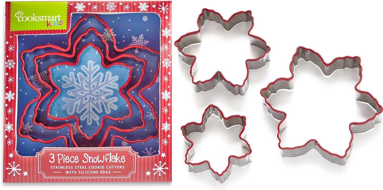 Amazon.com: Citadel Cooksmart Kids Christmas 3 Piece Snowflake Nesting ...