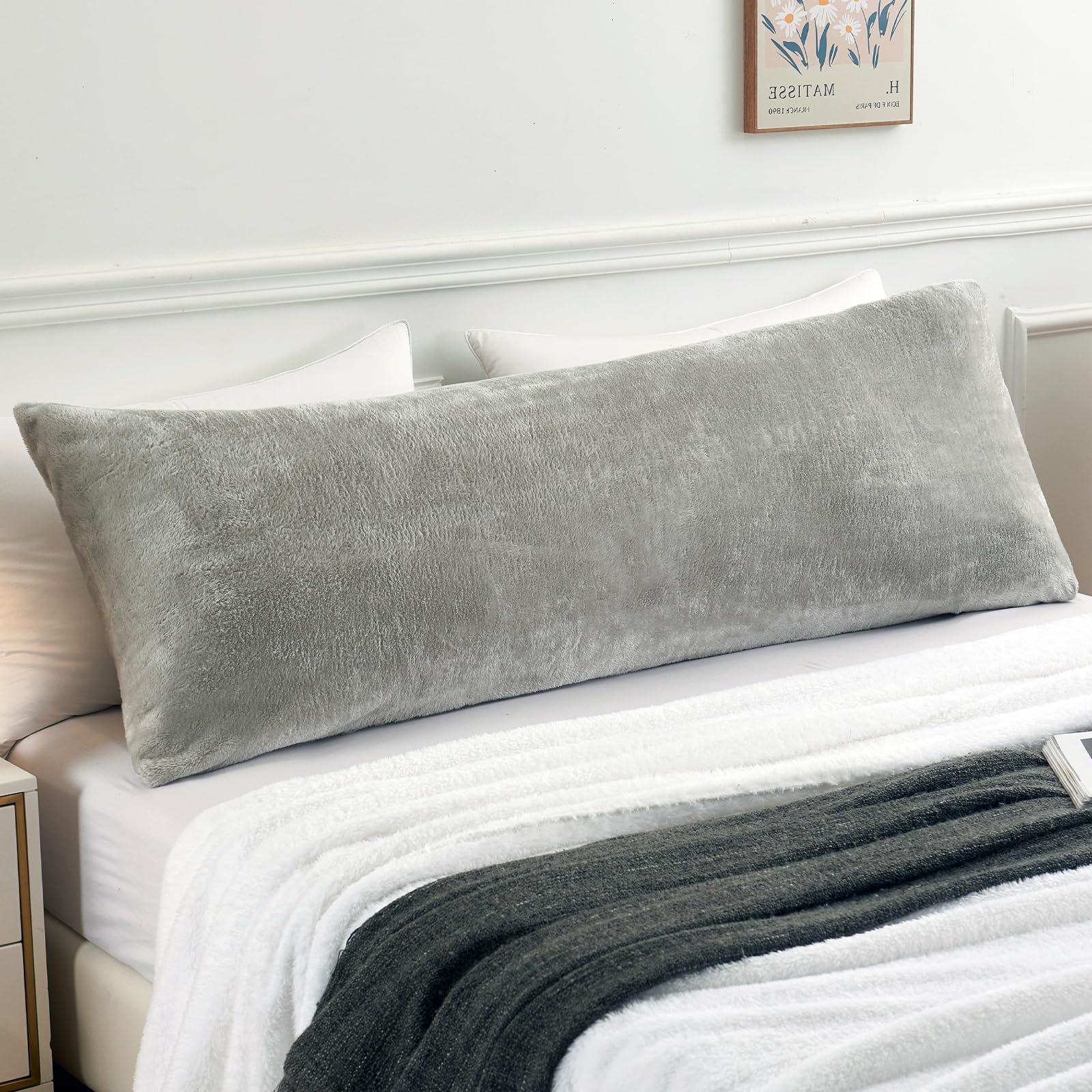 Amazon.com: YIYEA Faux Fur Body Pillow Case Cover, Luxury Ultra Soft ...