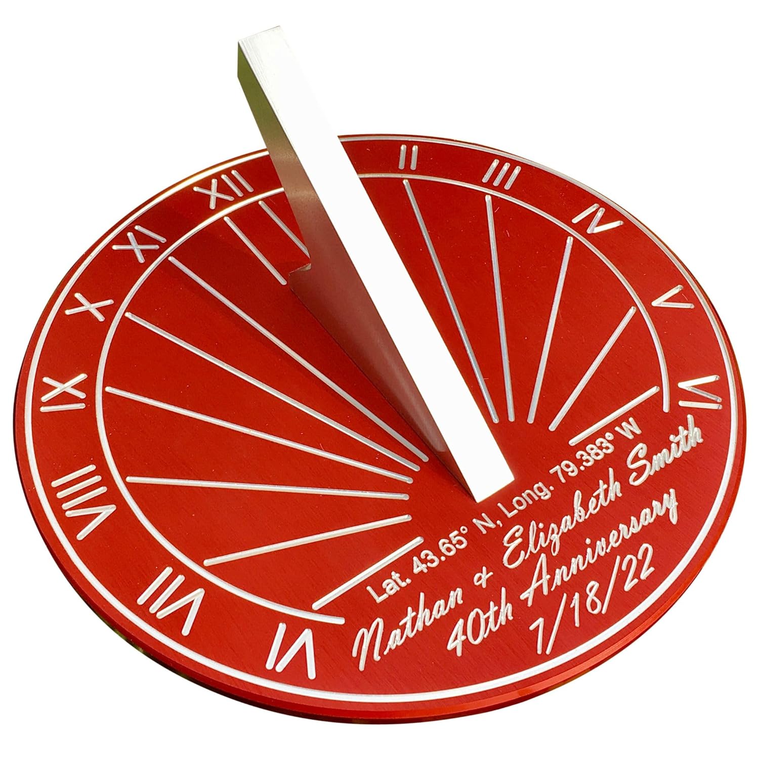 Amazon.com: 40th Anniversary Gifts Apollo Sundial - Custom Engraved ...