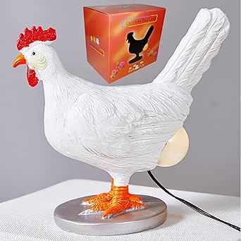 Chicken Egg lamp,3D Chicken lamp,Lifelike LED Egg Lamp, Funny Resin ...
