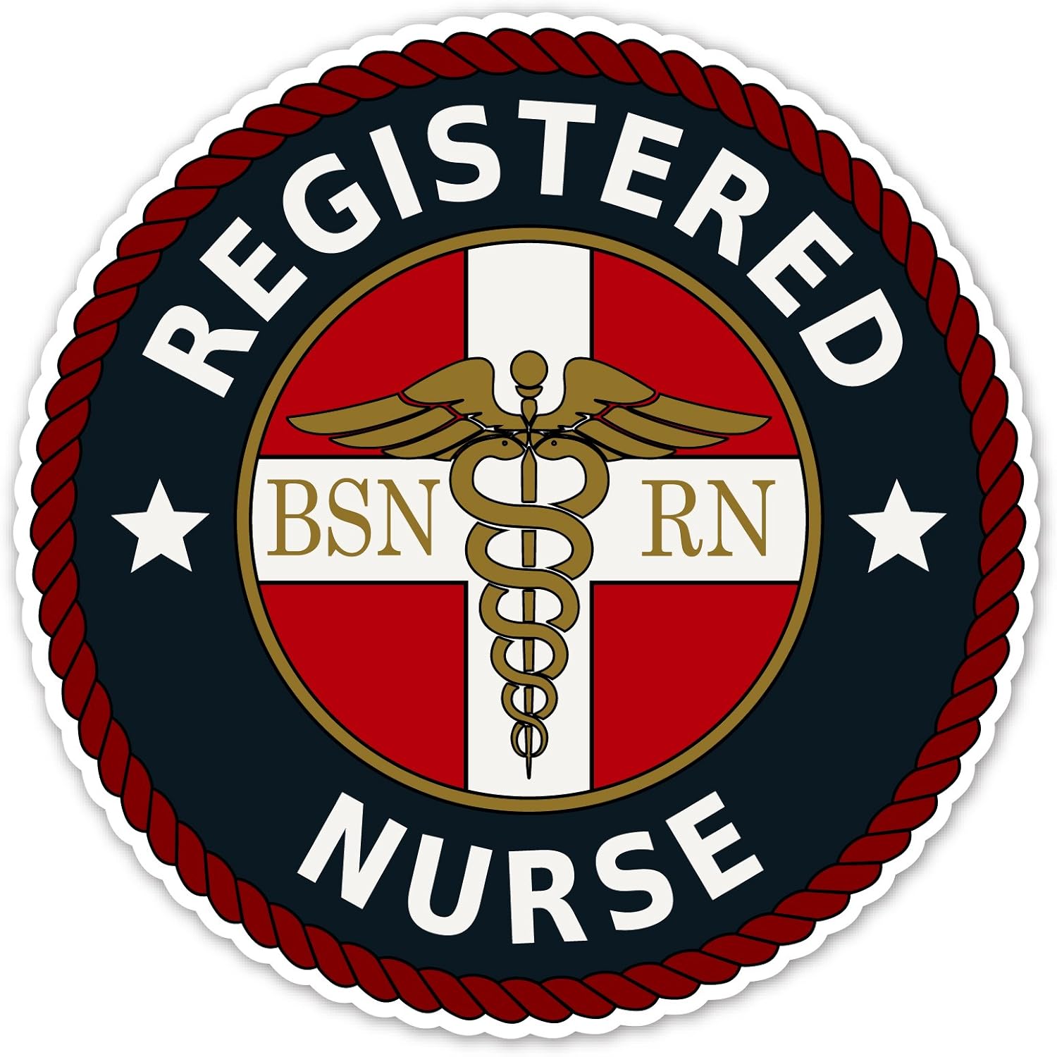Amazon.com: Registered Nurse Certified BSN LPN RN Caduceus Staff of ...