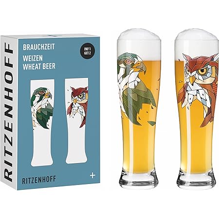 RITZENHOFF 6201002 Weizenbierglas 646 ml 2er Set – Serie Brauchzeit F23 ...