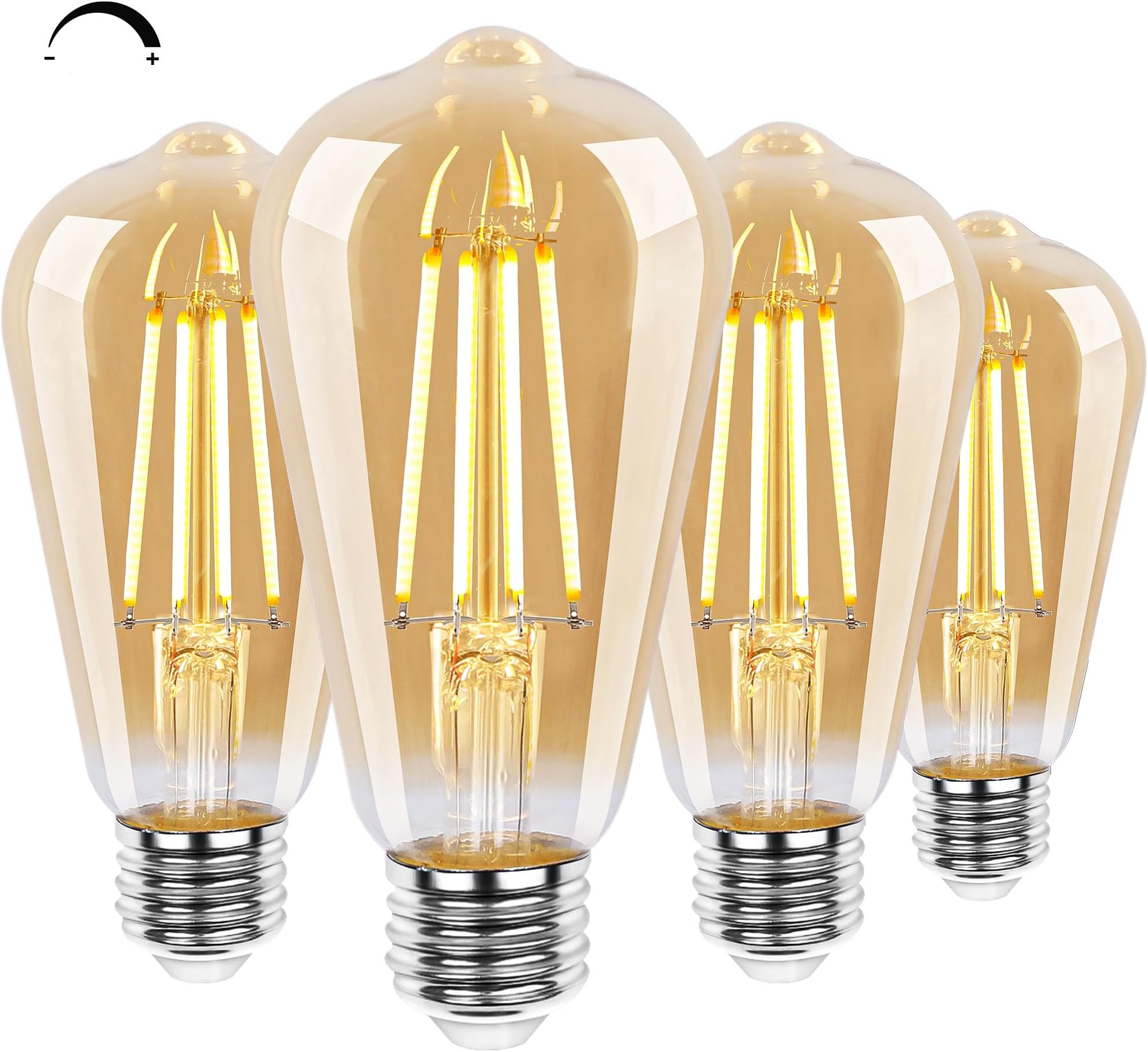 CANARM B-ST45-17C, Edison, 60W E26-G, Clear Glass, ST45 Cone Shape ...