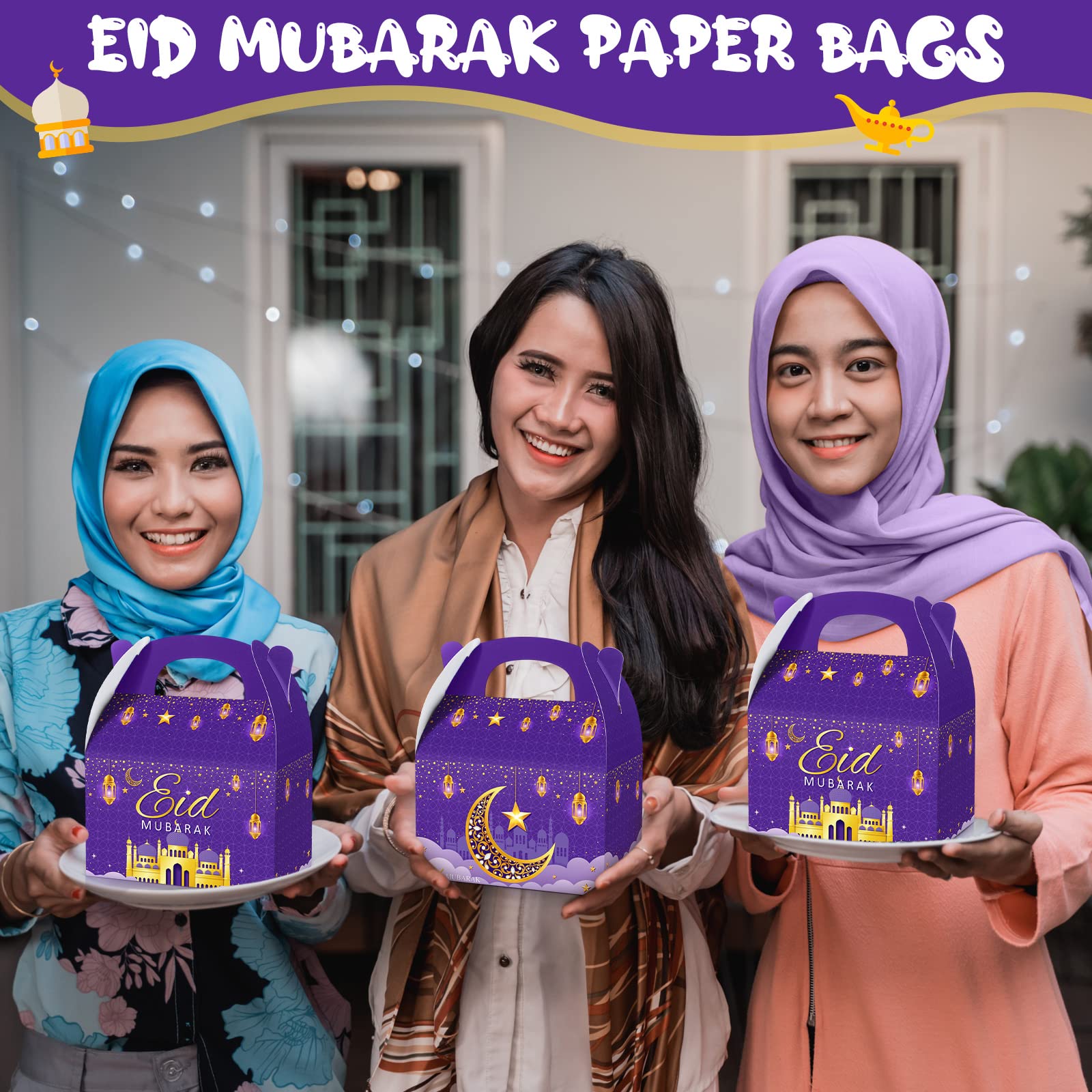 Snapklik.com : TaoBary 24 Pack Ramadan Treat Boxes Eid Mubarak Gift ...
