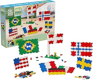 Plus-Plus Learn to Build Flags of The World Building Block 700-Pieces ...