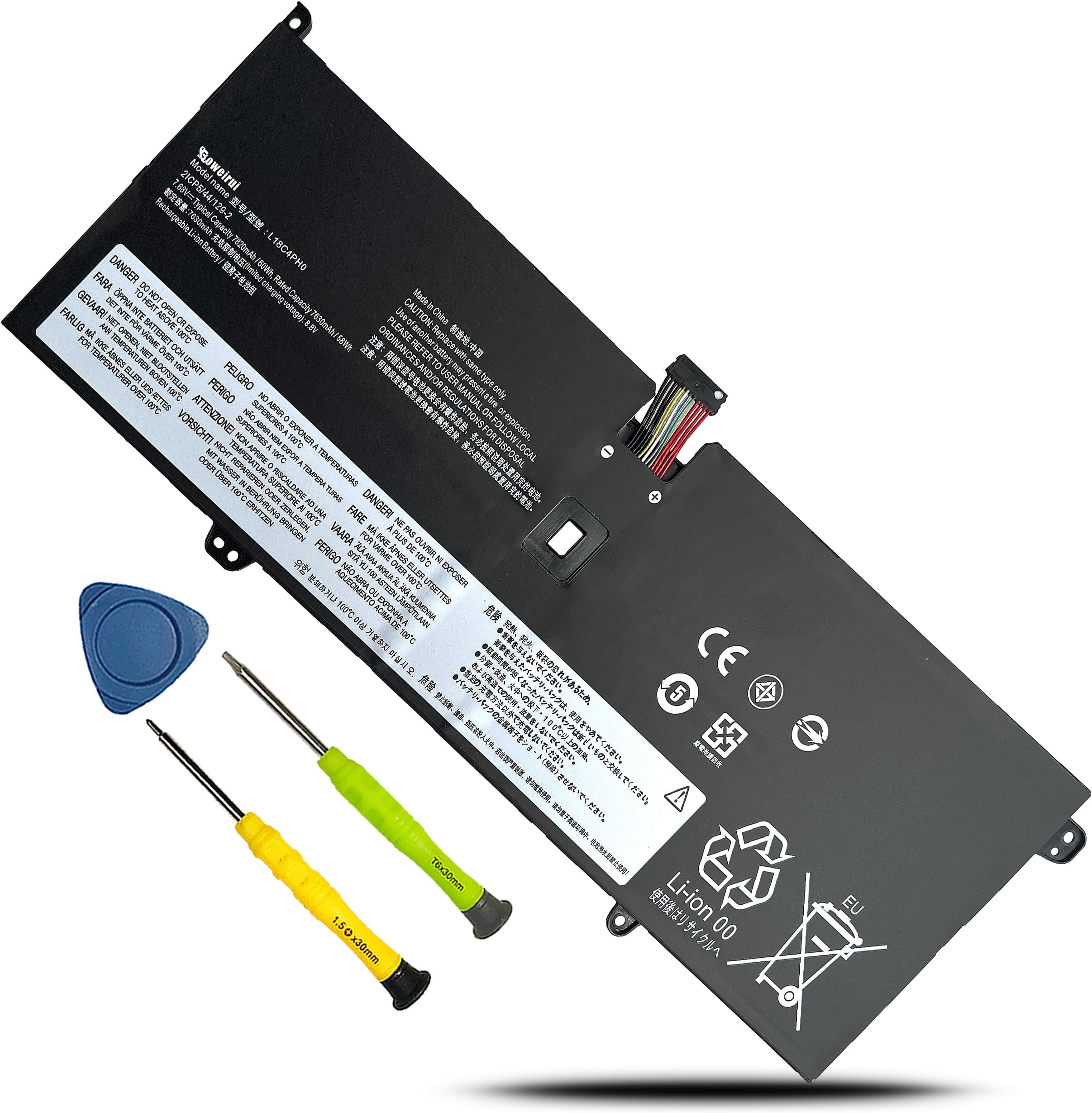 Amazon.com: BOWEIRUI L14M3P21 Laptop Battery Replacement for Lenovo ...